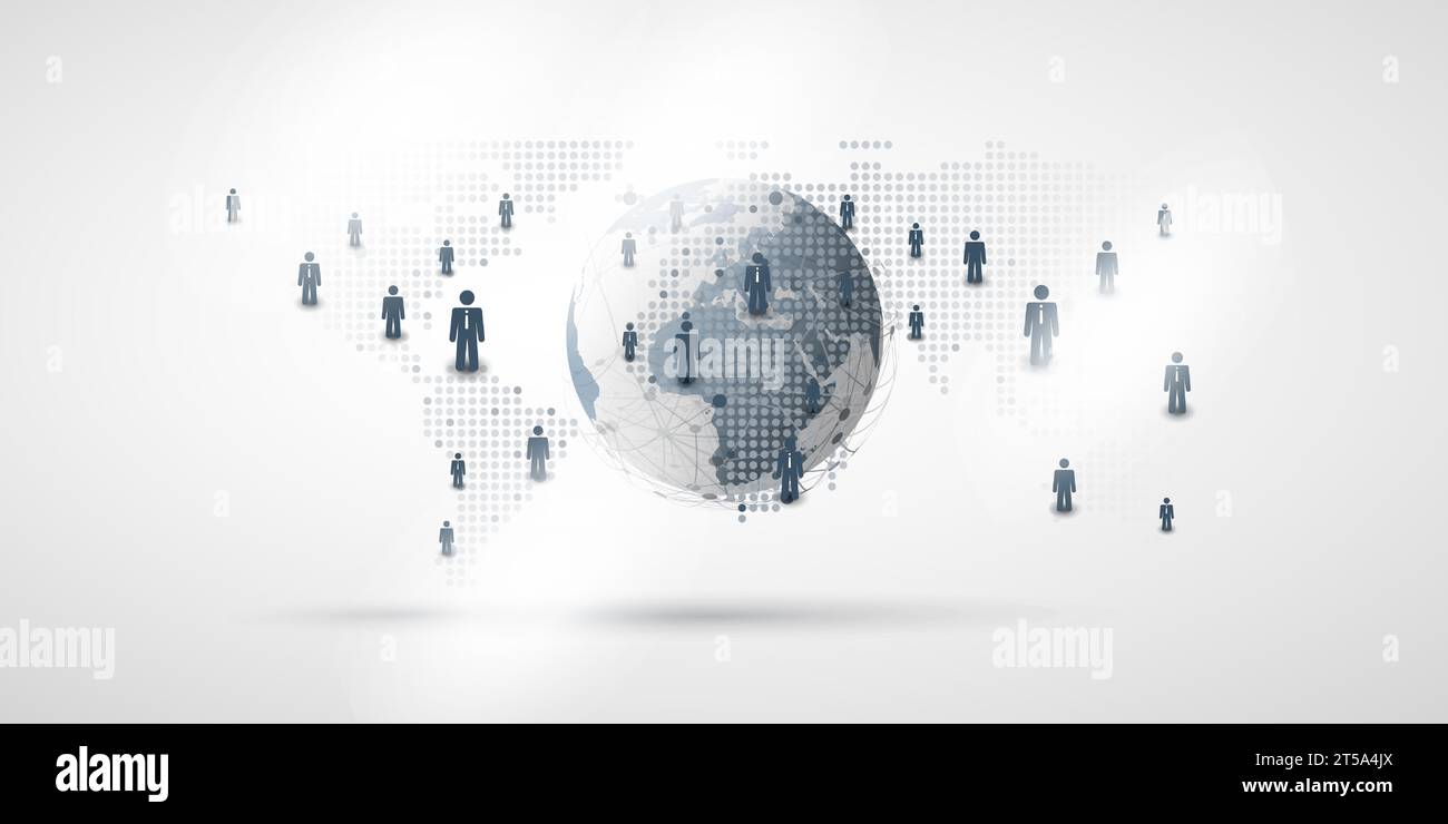 Networks - Business Connections - Black and White 3D Social Media ...