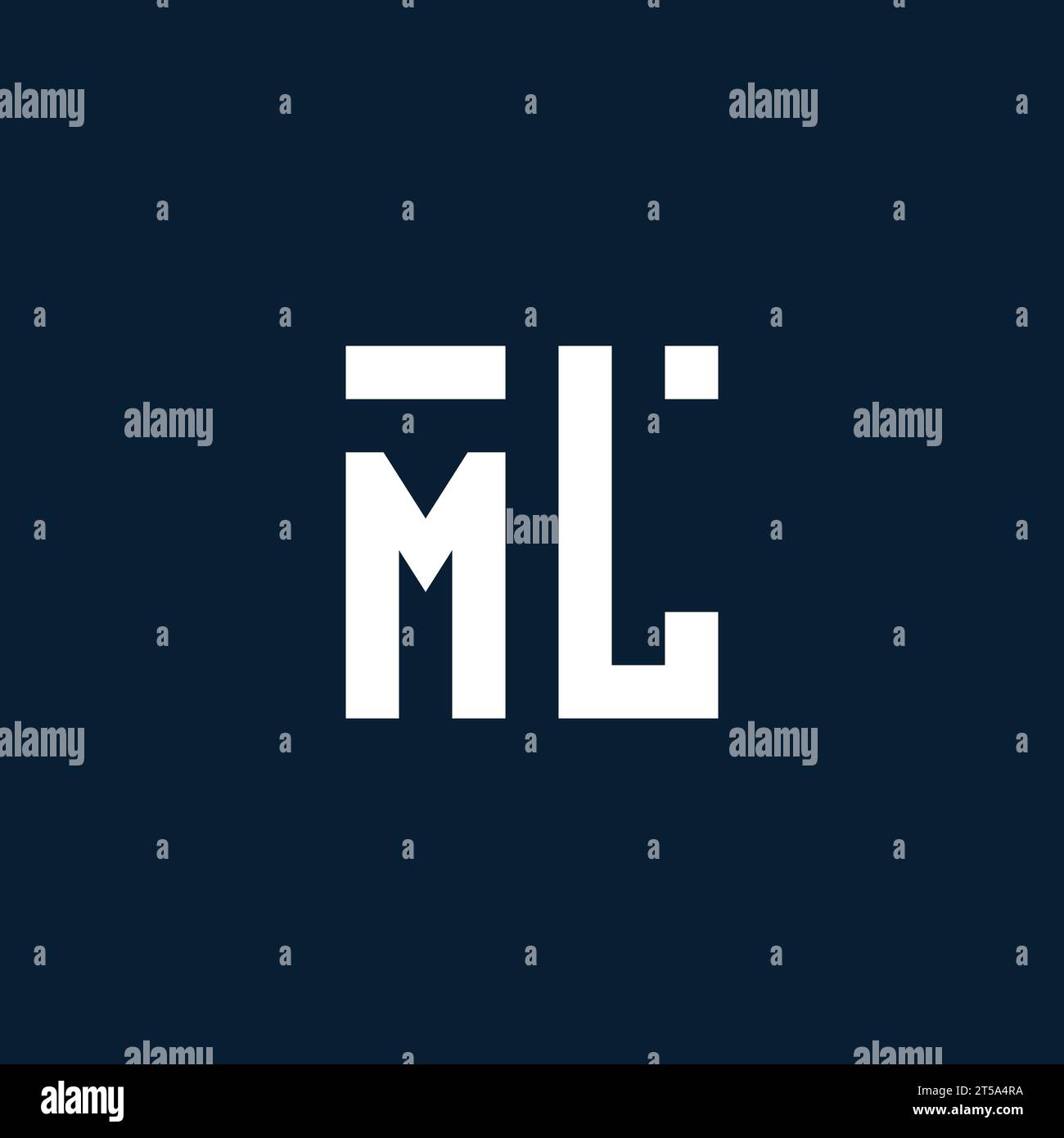 ML initial monogram logo with geometric style design ideas Stock Vector ...