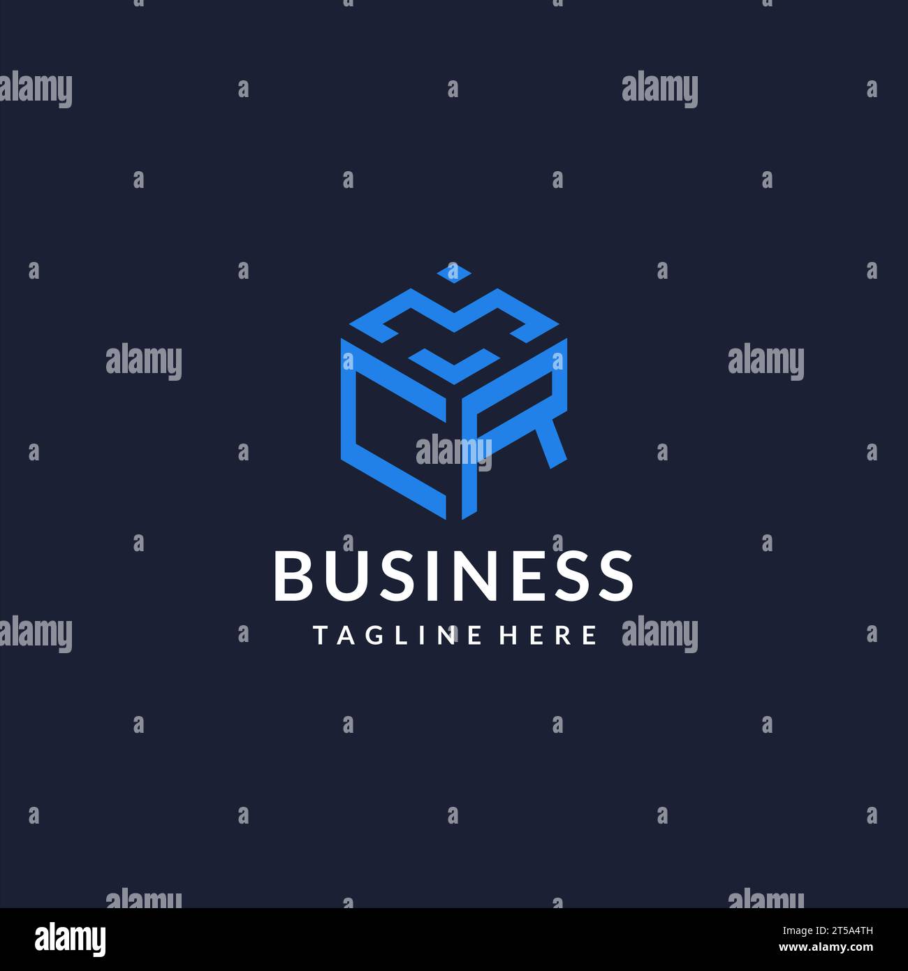 CR logo hexagon designs, best monogram initial logo with hexagonal ...