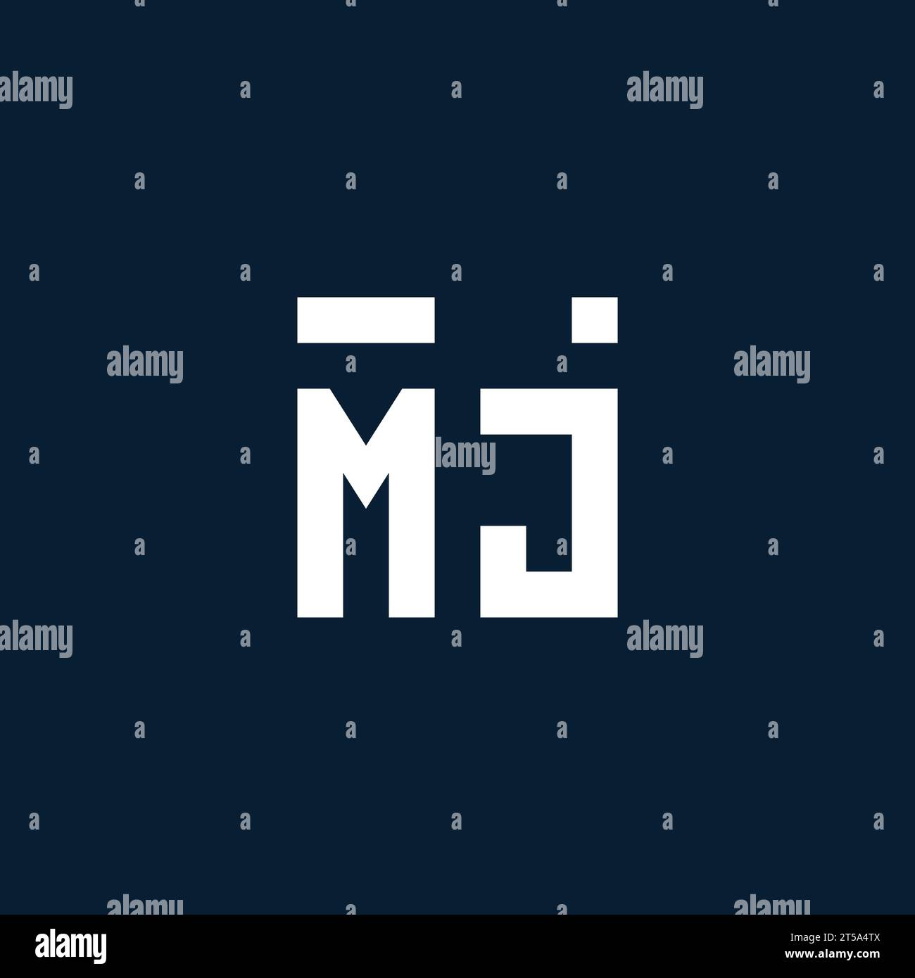 MJ initial monogram logo with geometric style design ideas Stock Vector ...