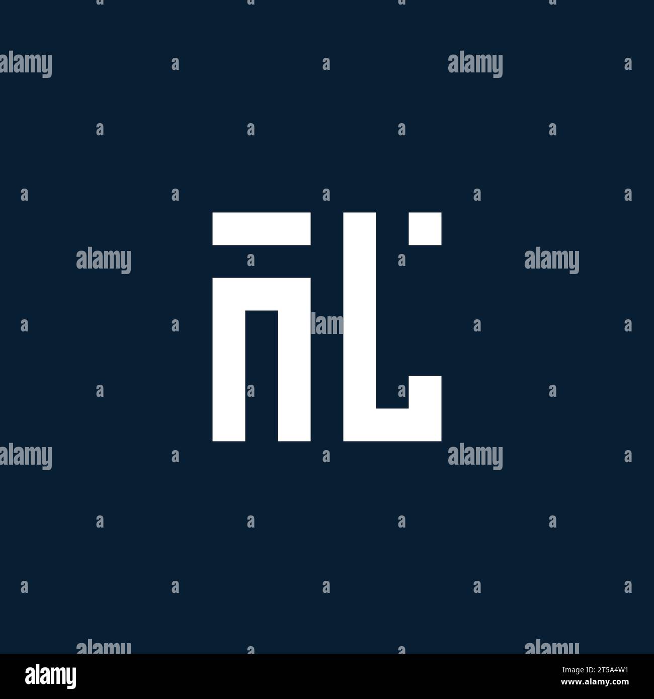 Nl minimal logo design Stock Vector Images - Alamy