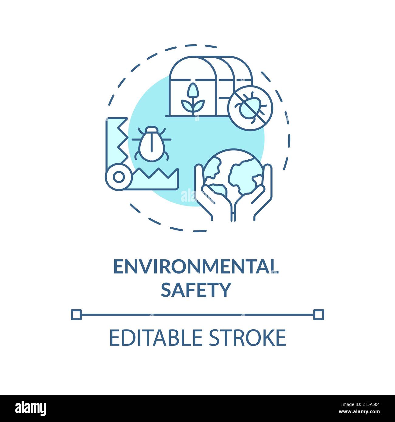 2D thin line icon environmental safety concept Stock Vector Image & Art ...