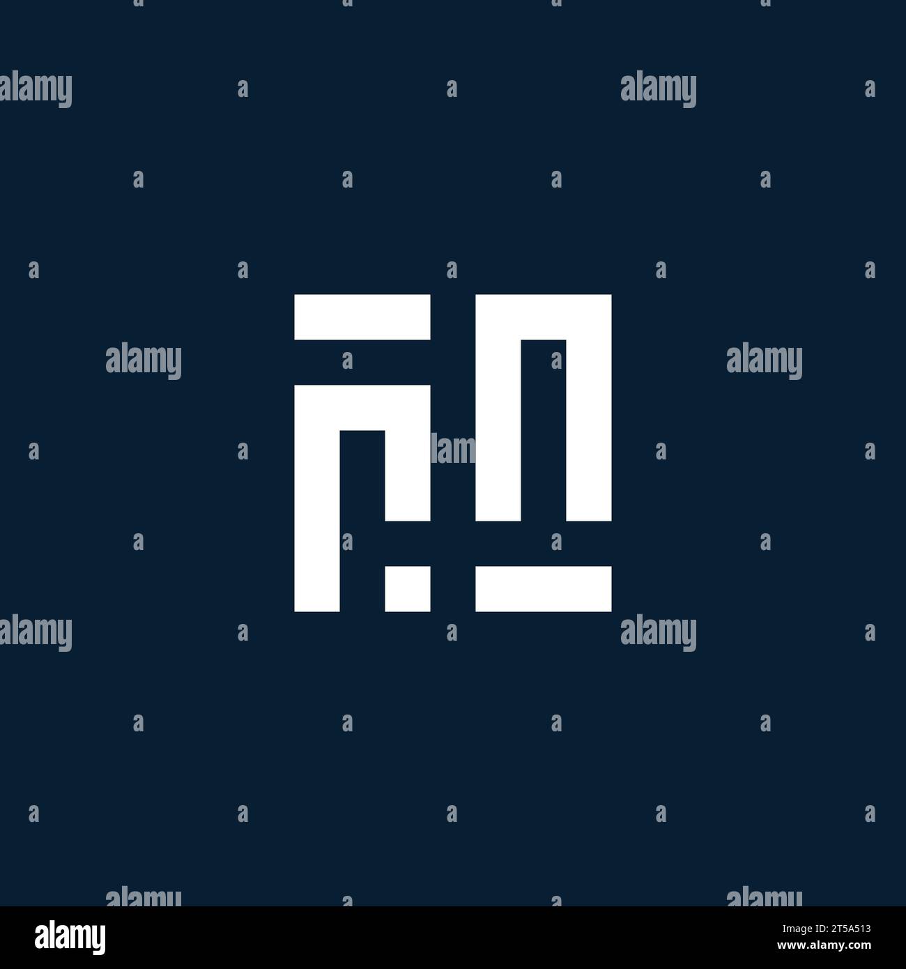 RN initial monogram logo with geometric style design ideas Stock Vector ...