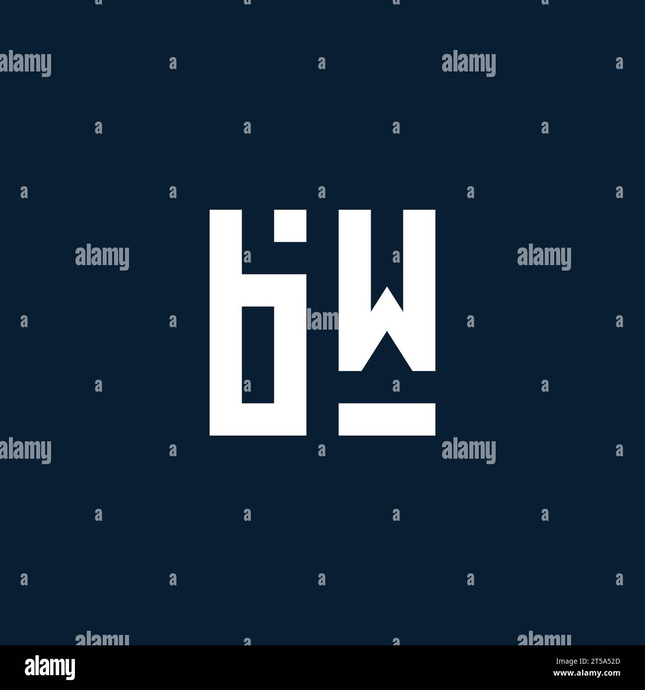 BW initial monogram logo with geometric style design ideas Stock Vector ...