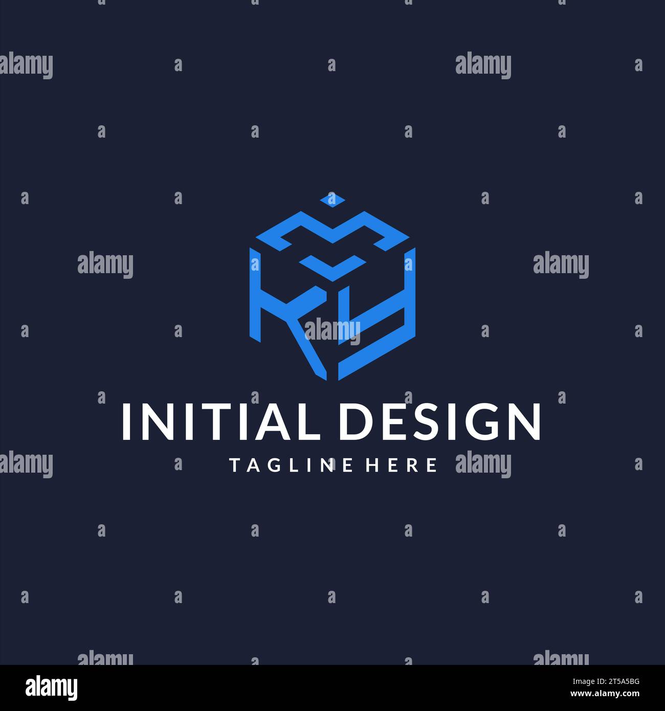 KY logo hexagon designs, best monogram initial logo with hexagonal ...
