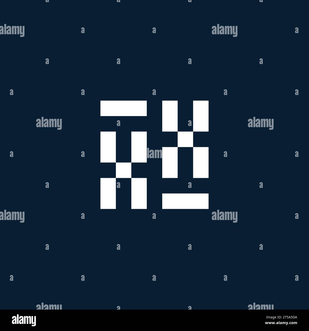 XX initial monogram logo with geometric style design ideas Stock Vector ...