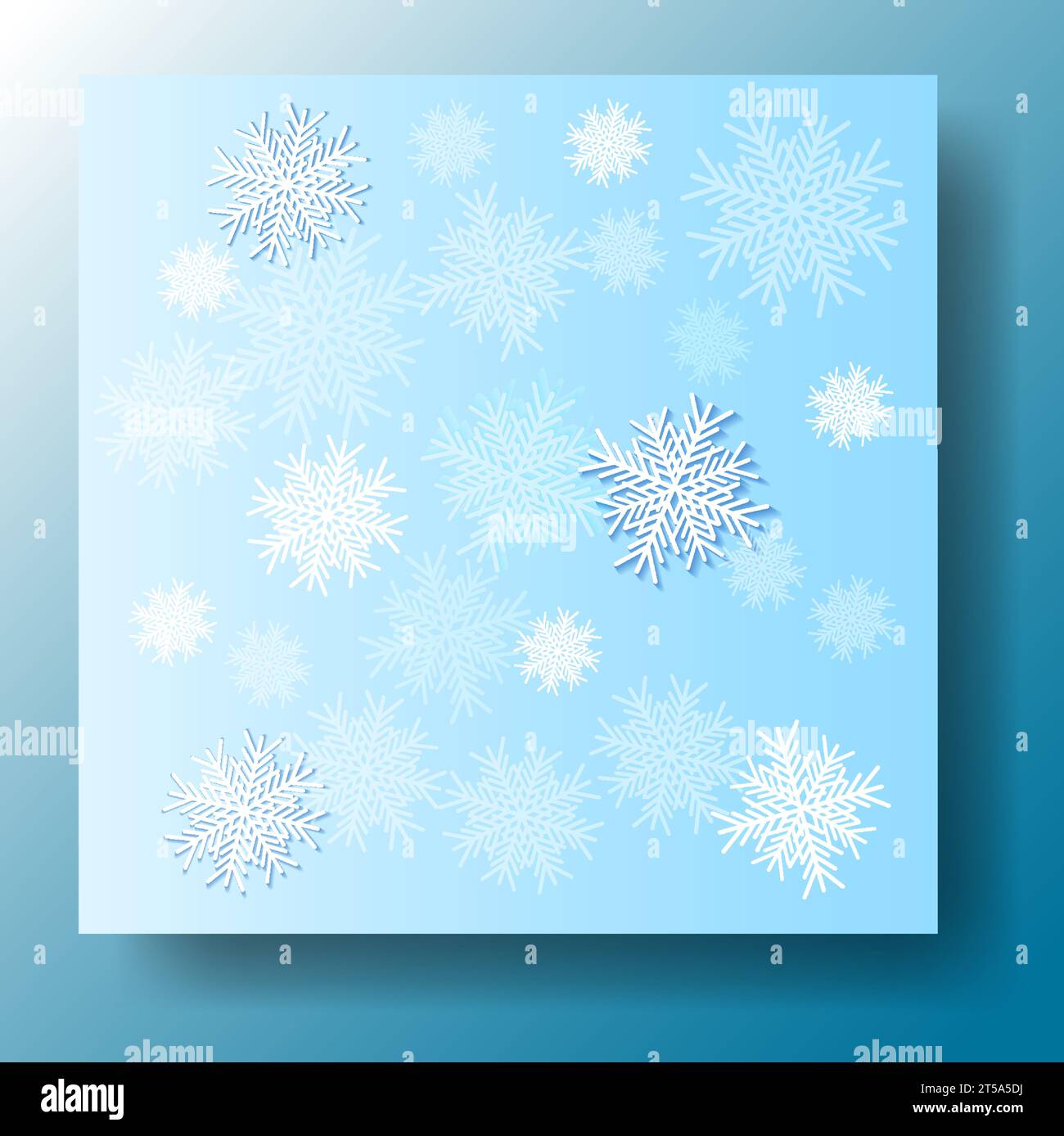Cute falling snow flakes illustration. Wintertime speck frozen granules ...