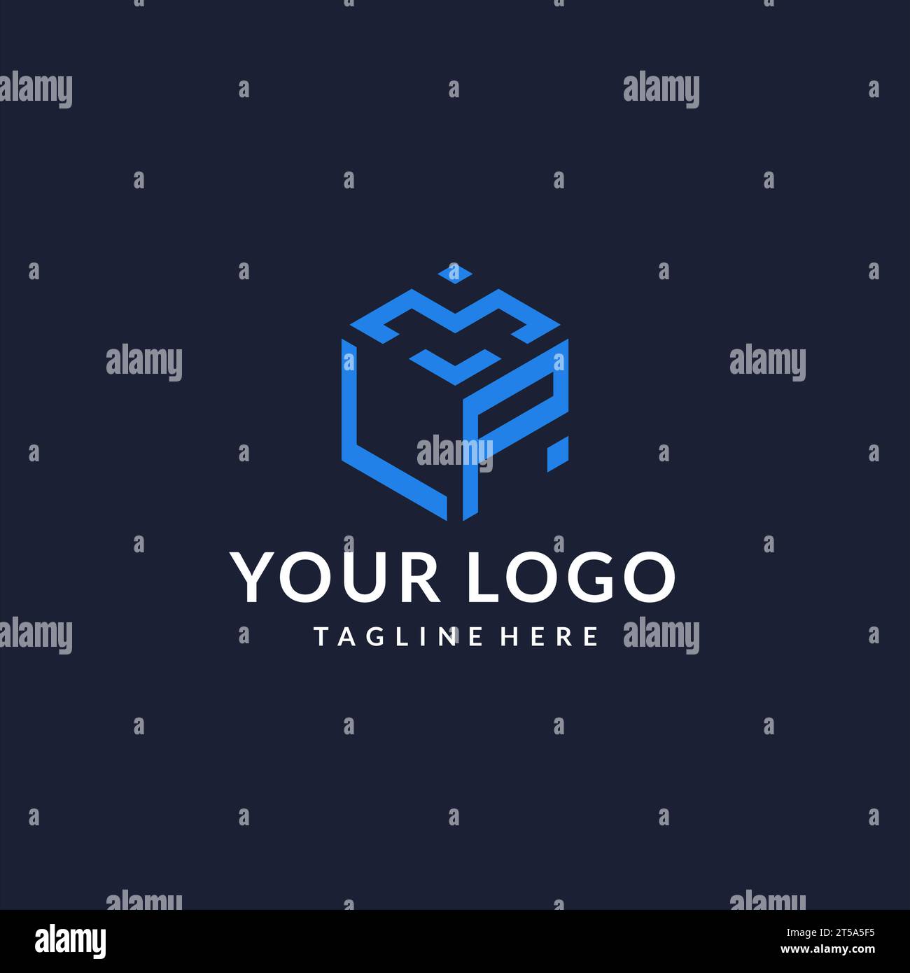 LP logo hexagon designs, best monogram initial logo with hexagonal ...