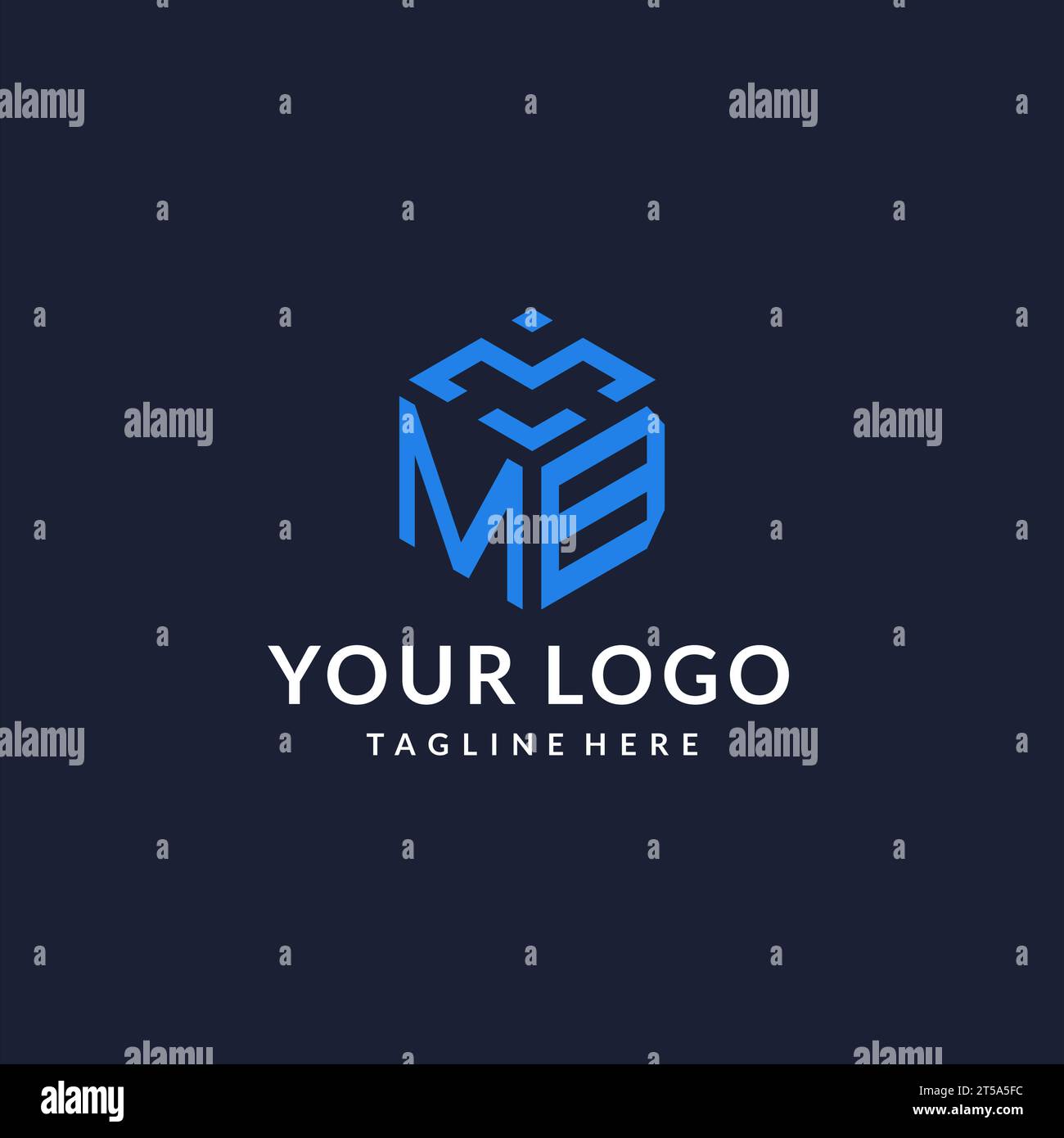 MB logo hexagon designs, best monogram initial logo with hexagonal shape design ideas ...