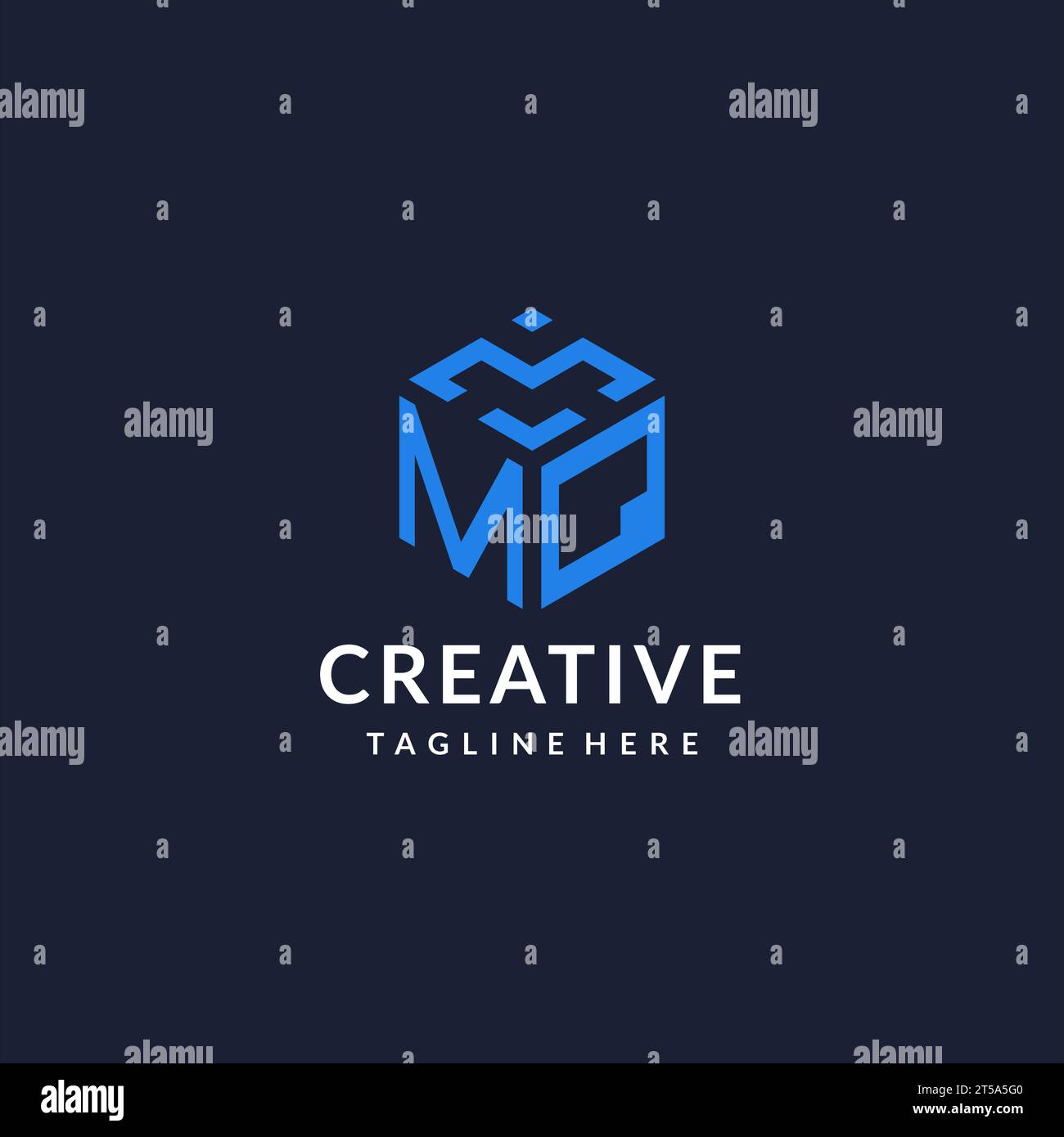 MQ logo hexagon designs, best monogram initial logo with hexagonal ...