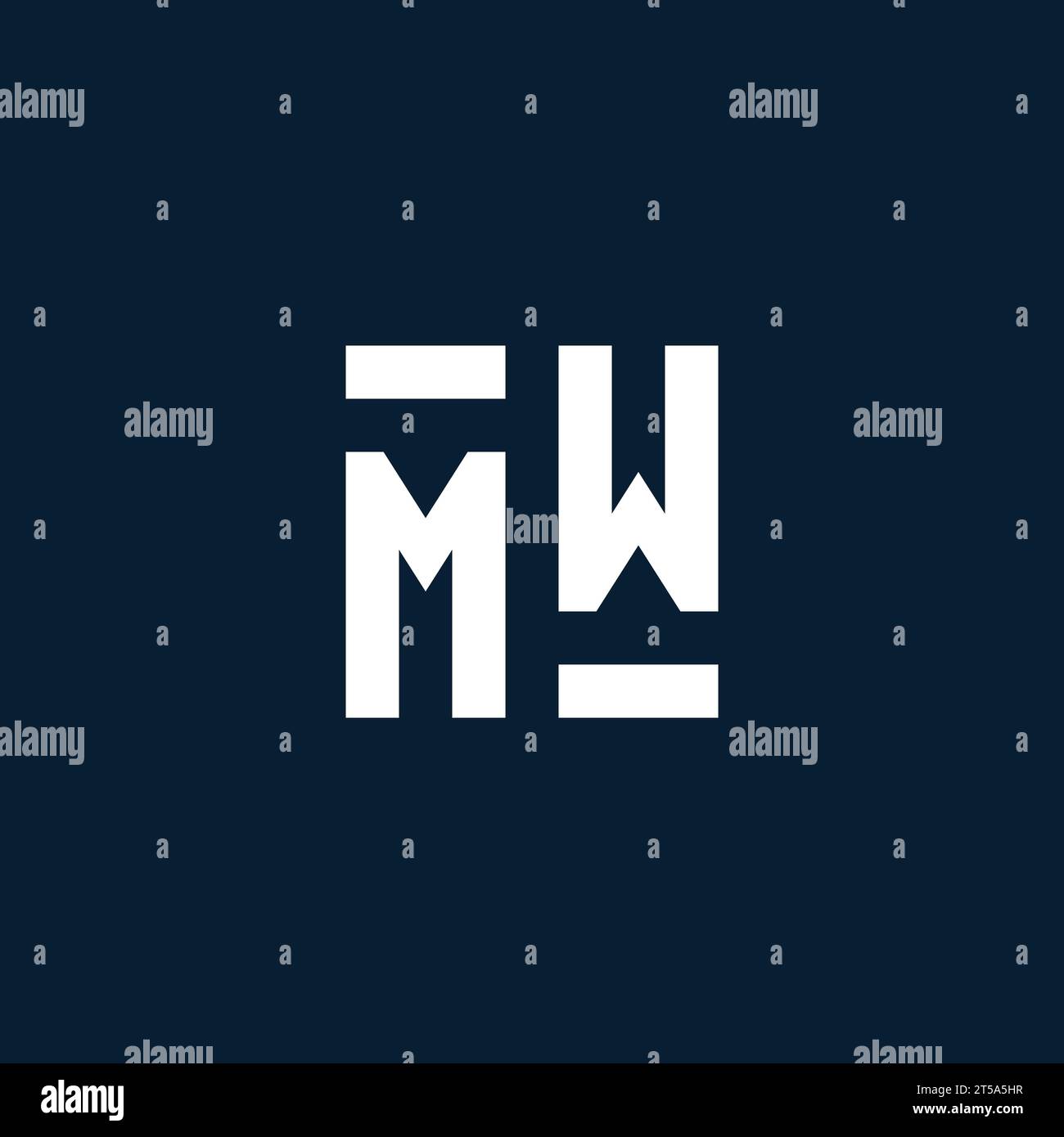 MW initial monogram logo with geometric style design ideas Stock Vector ...
