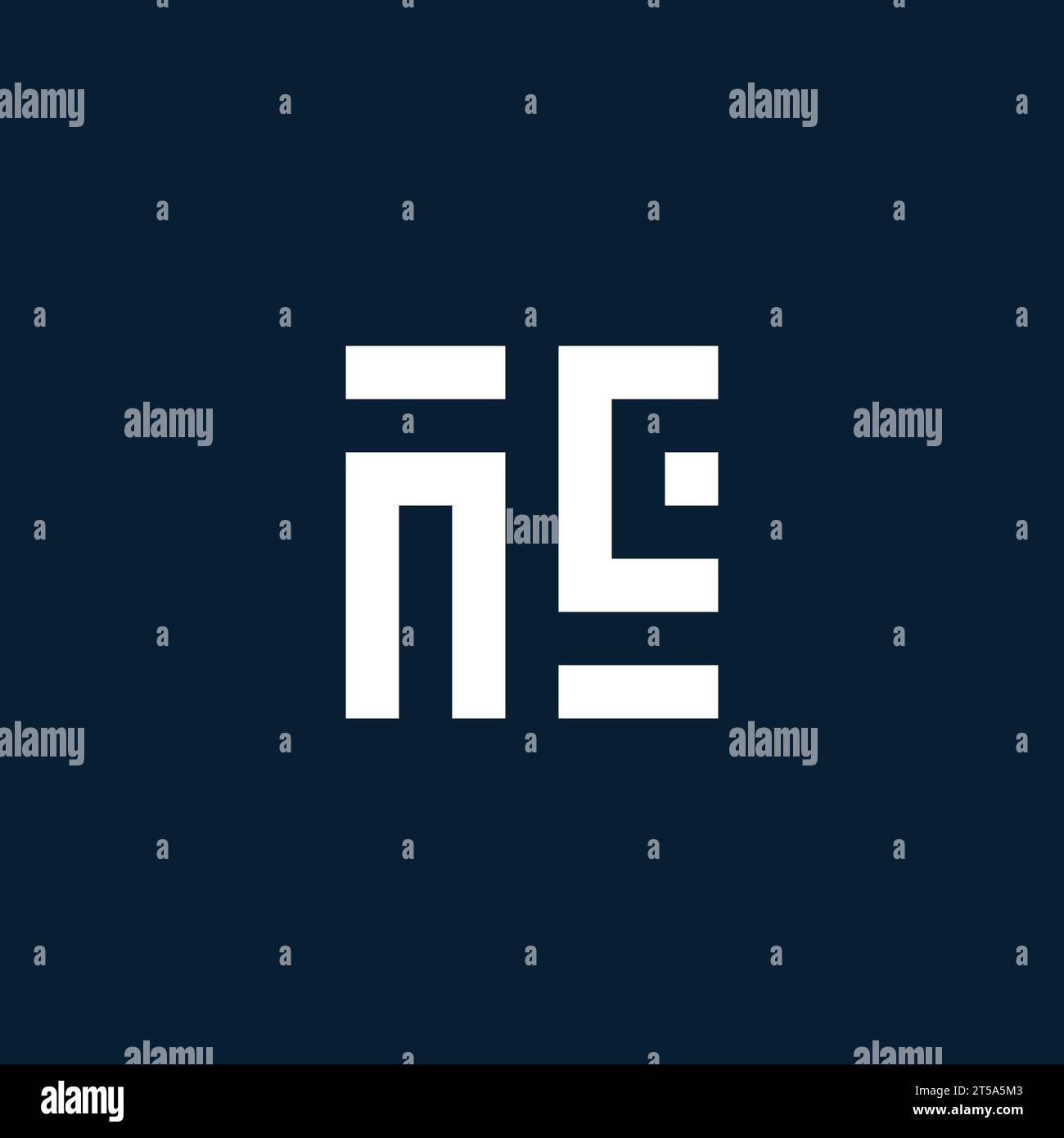 NC initial monogram logo with geometric style design ideas Stock Vector ...