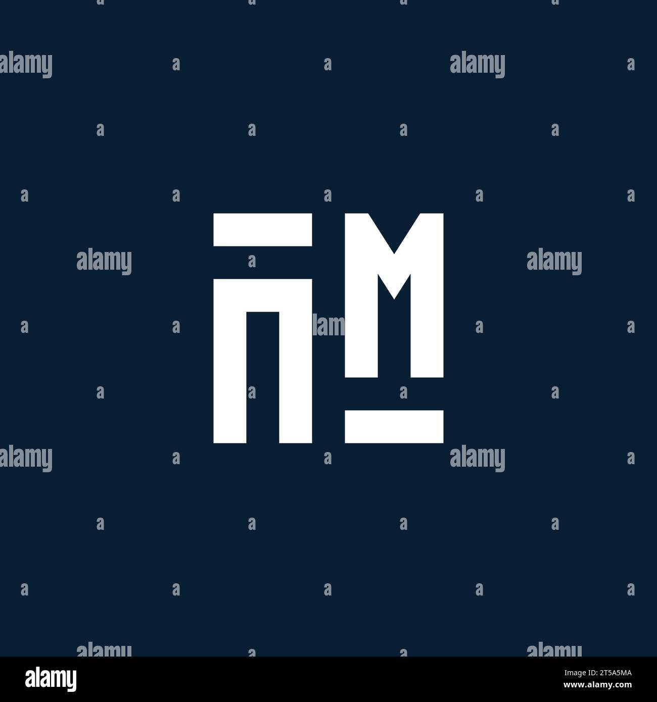 NM initial monogram logo with geometric style design ideas Stock Vector ...