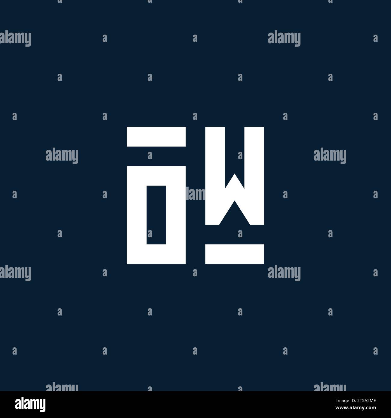 OW initial monogram logo with geometric style design ideas Stock Vector ...