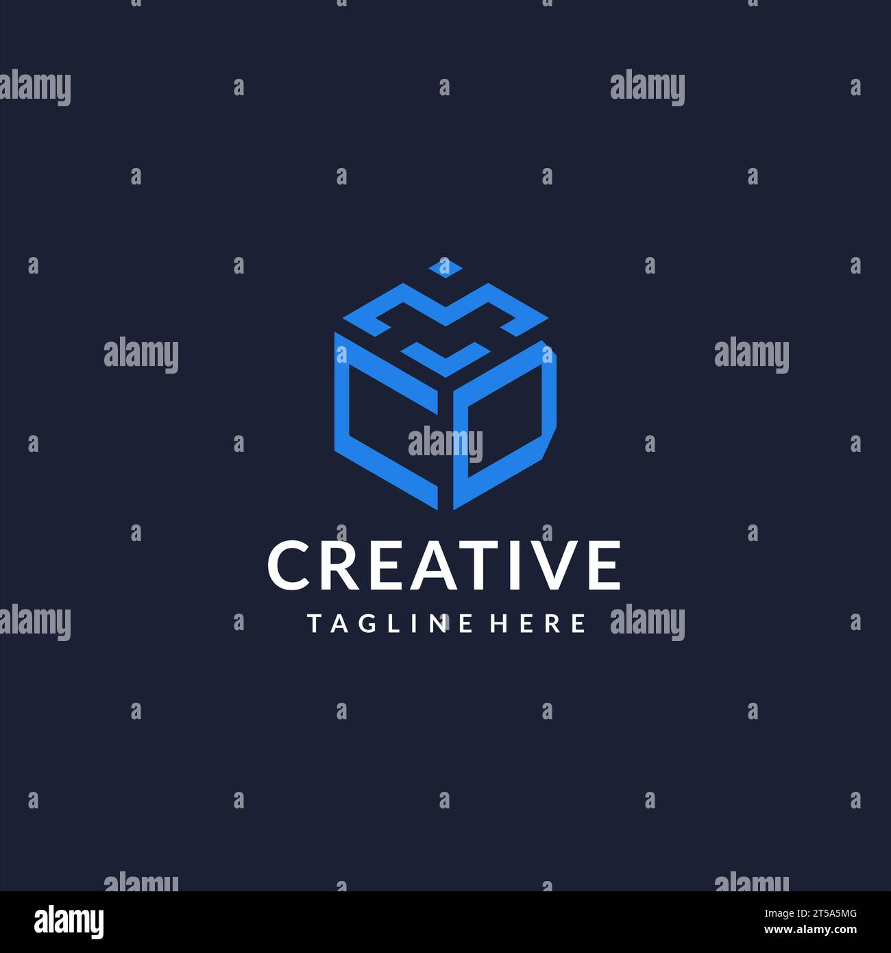 CD logo hexagon designs, best monogram initial logo with hexagonal shape design ideas ...