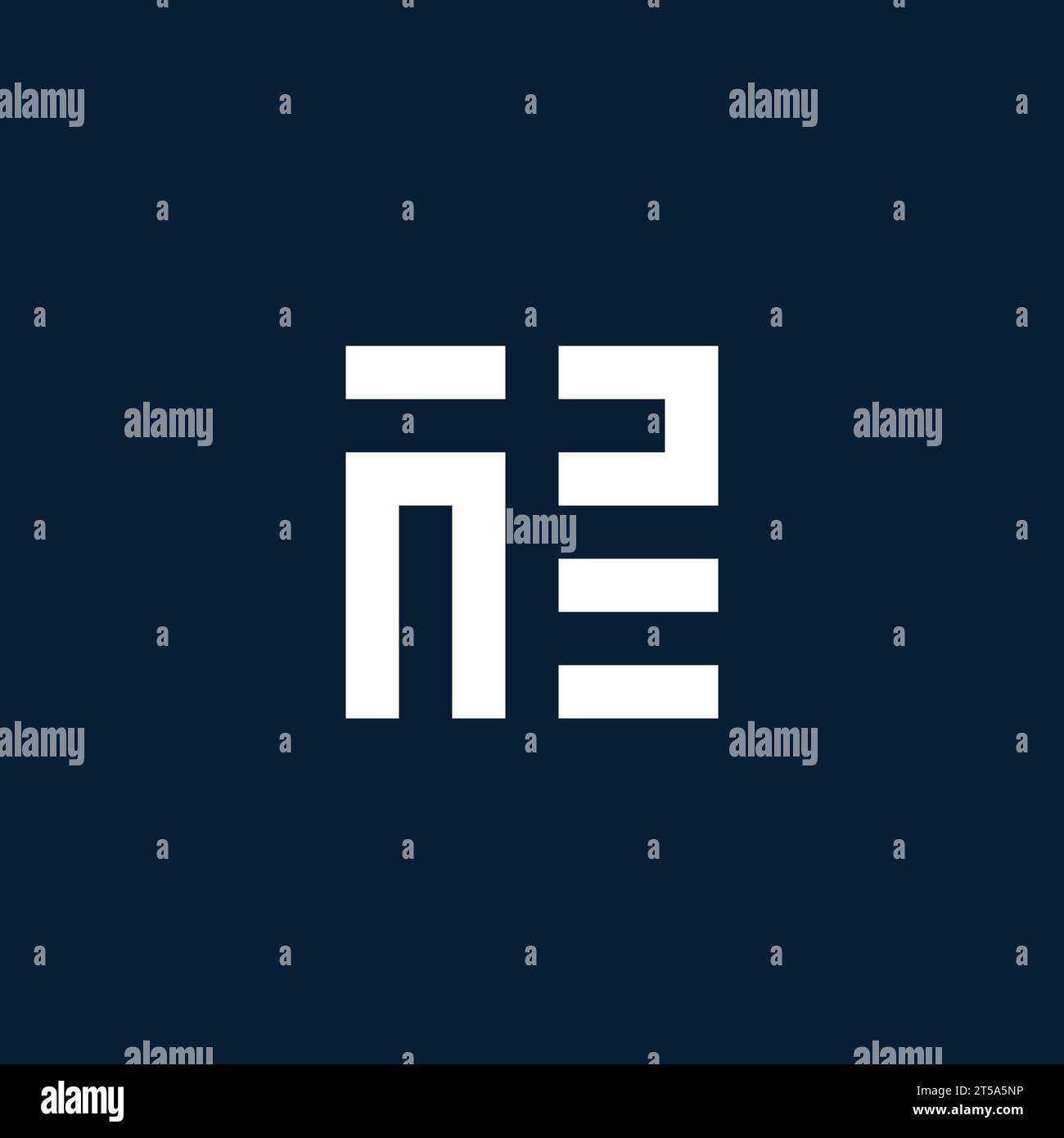 NZ initial monogram logo with geometric style design ideas Stock Vector ...