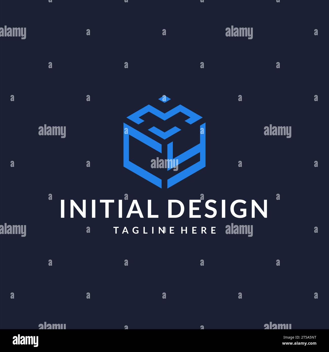 CY logo hexagon designs, best monogram initial logo with hexagonal ...