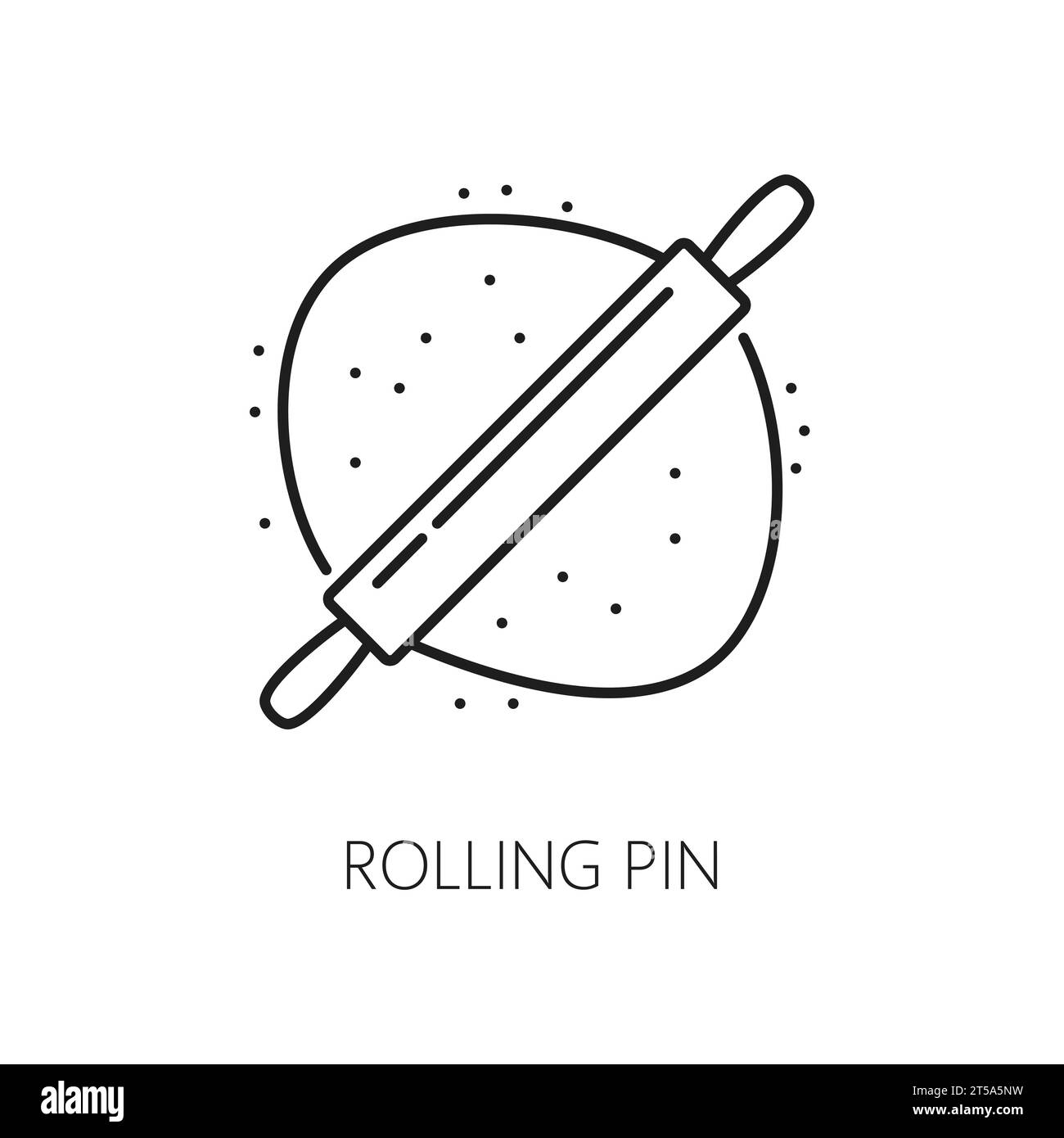 Pizza rolling pin icon Black and White Stock Photos & Images - Alamy