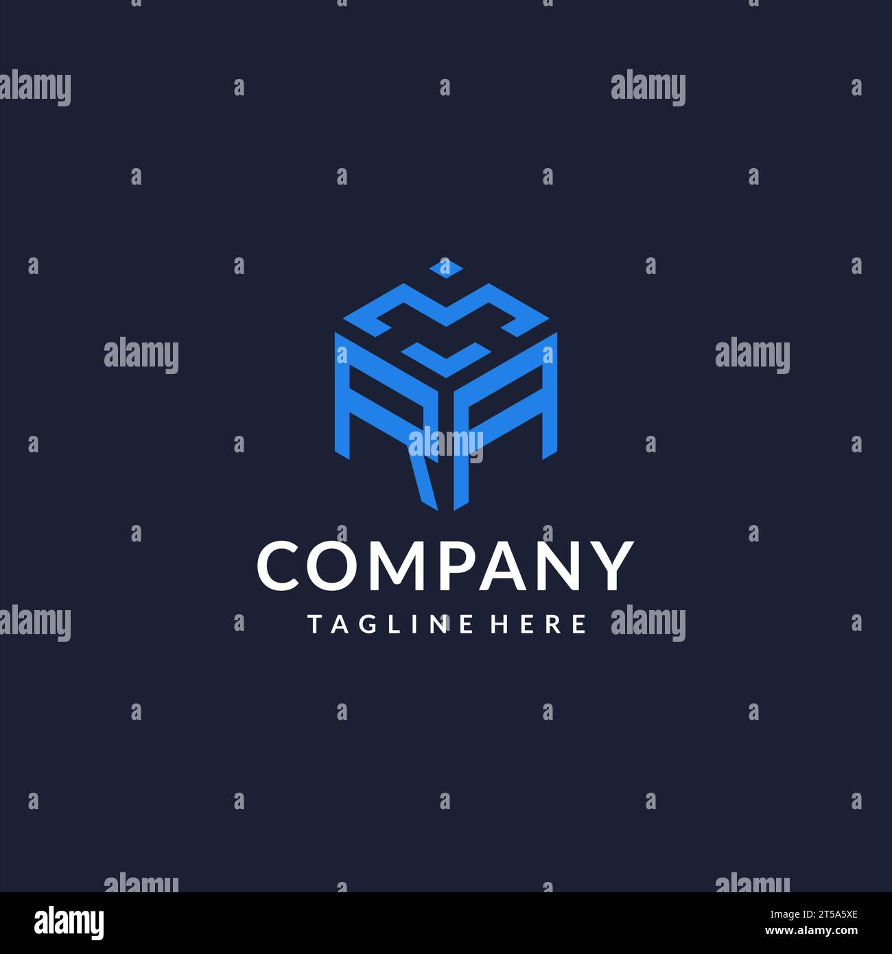 RA logo hexagon designs, best monogram initial logo with hexagonal ...