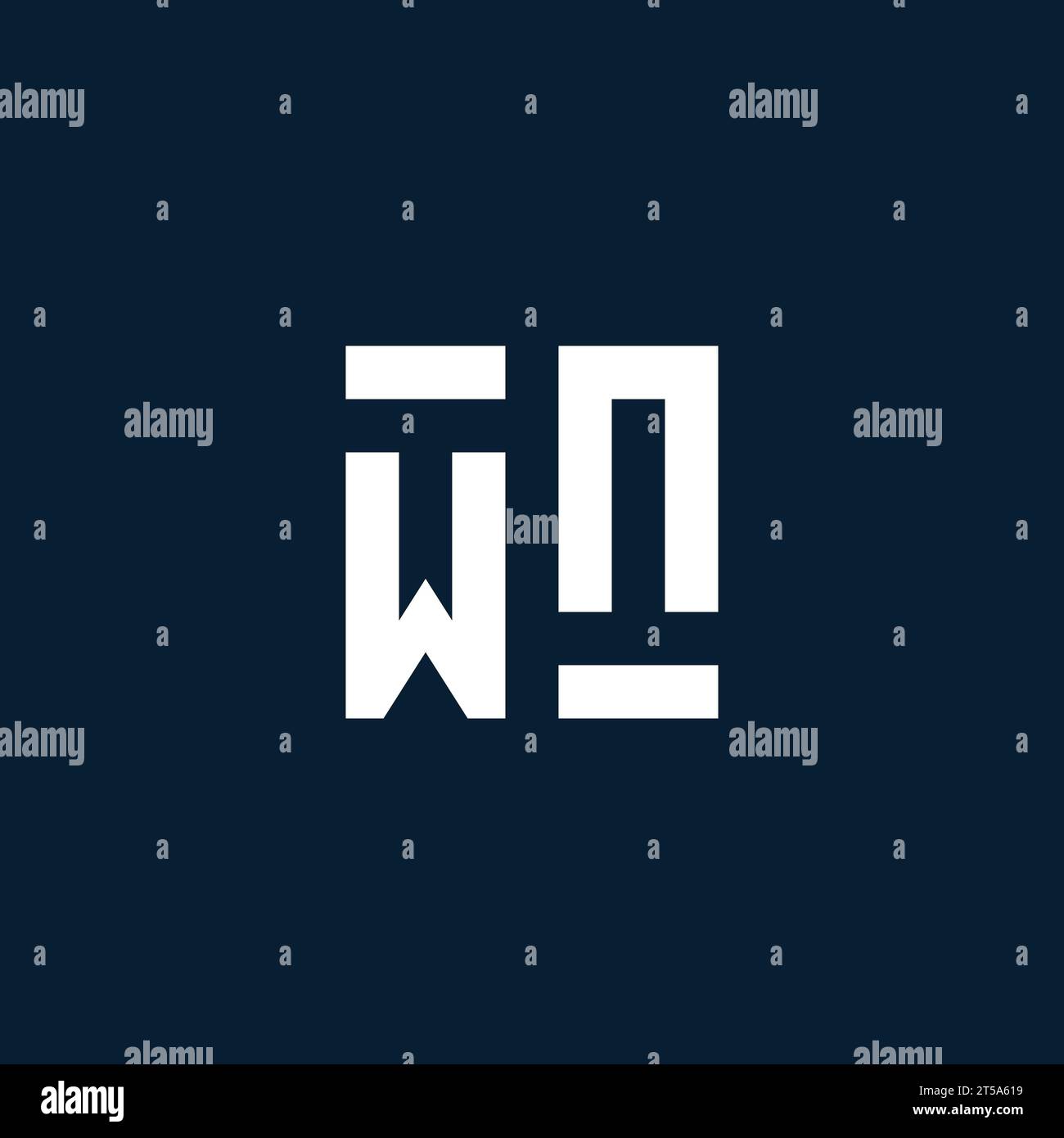 WN initial monogram logo with geometric style design ideas Stock Vector ...