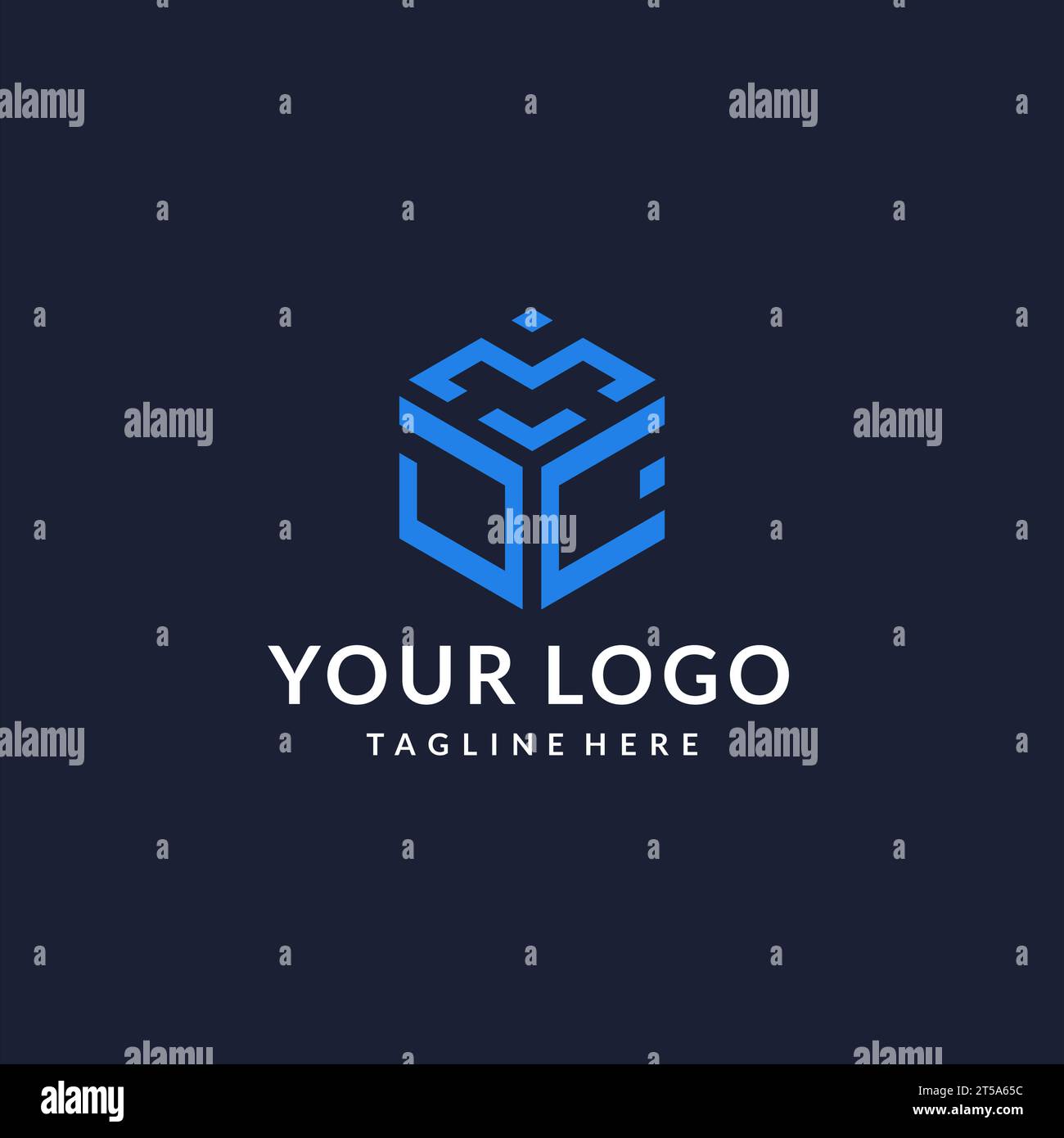 JC logo hexagon designs, best monogram initial logo with hexagonal ...
