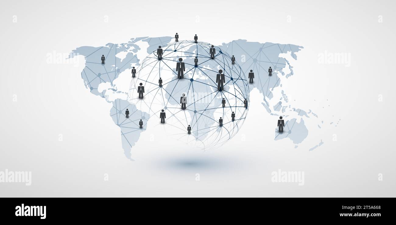 Networks - Business Connections - Social Media Concept Design with ...