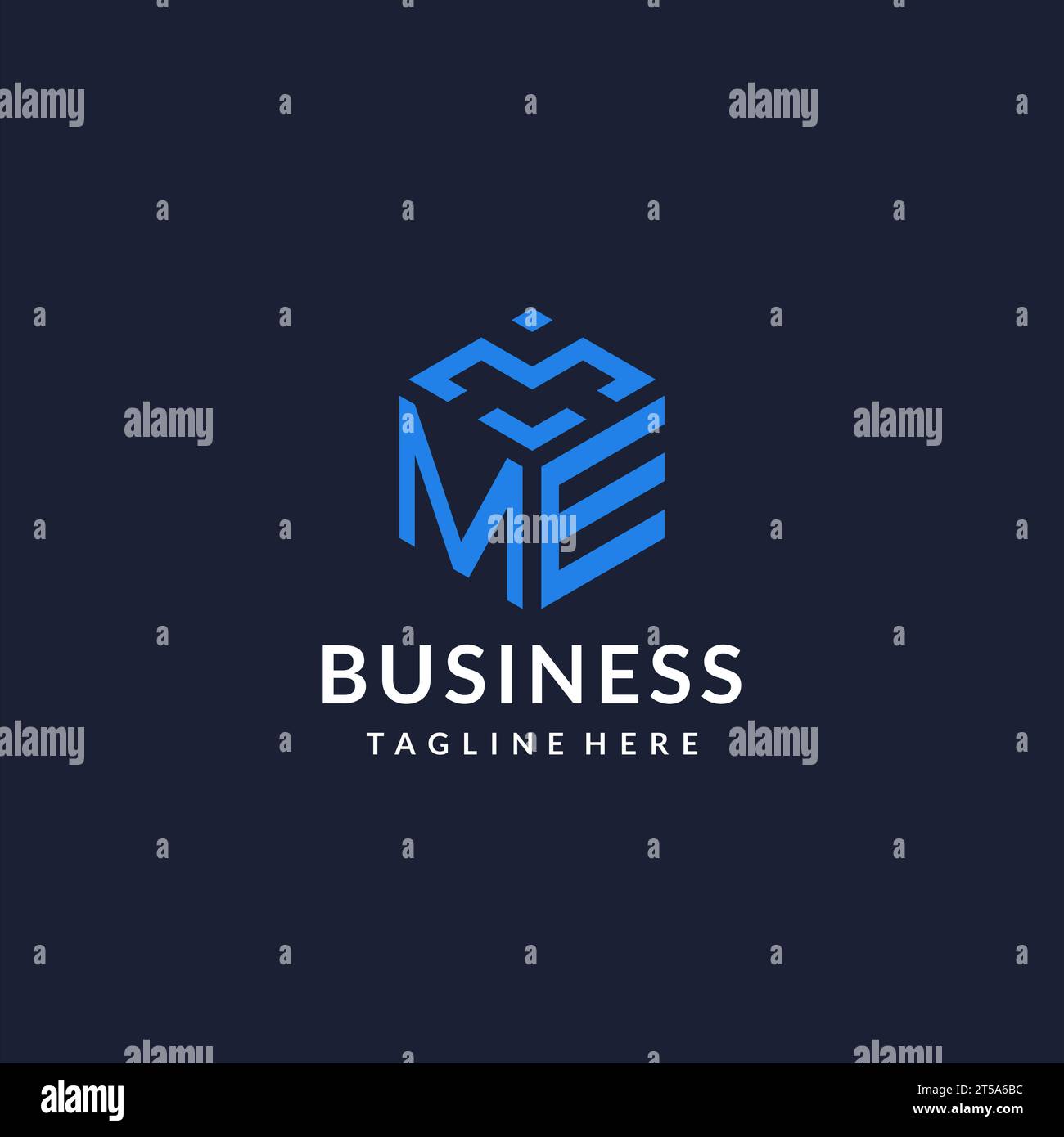 ME logo hexagon designs, best monogram initial logo with hexagonal ...