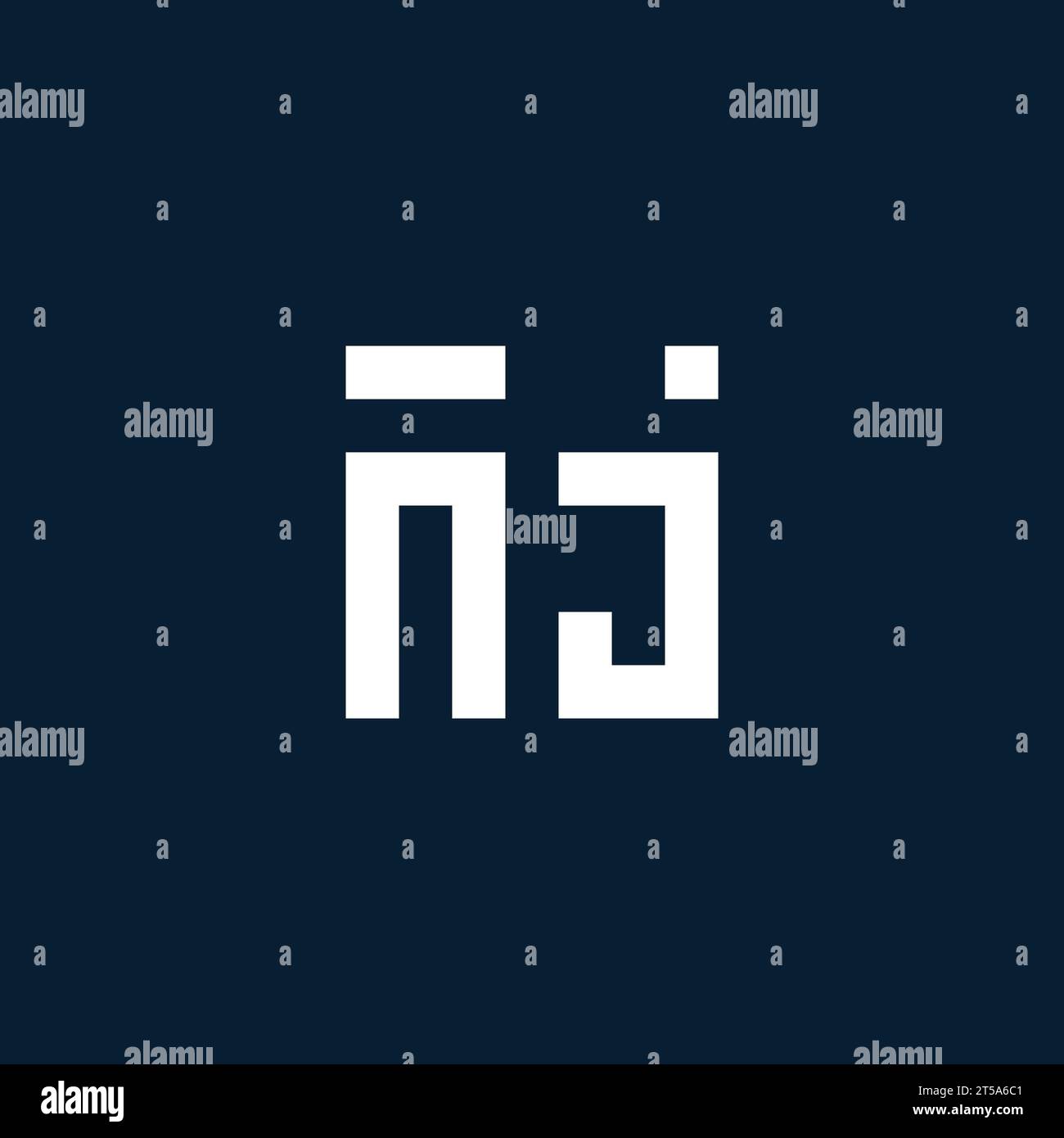 NJ initial monogram logo with geometric style design ideas Stock Vector ...