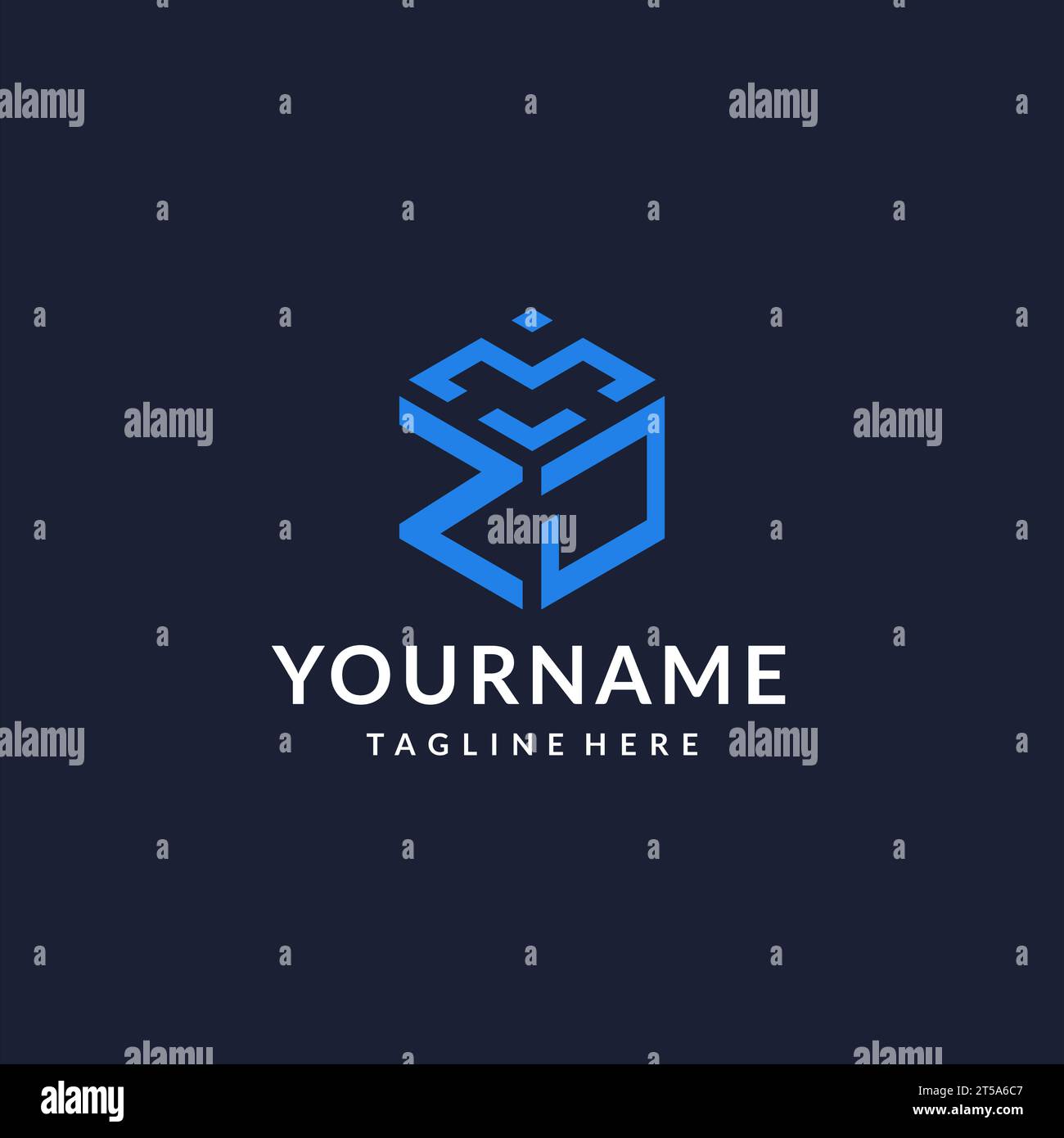 ZJ logo hexagon designs, best monogram initial logo with hexagonal ...