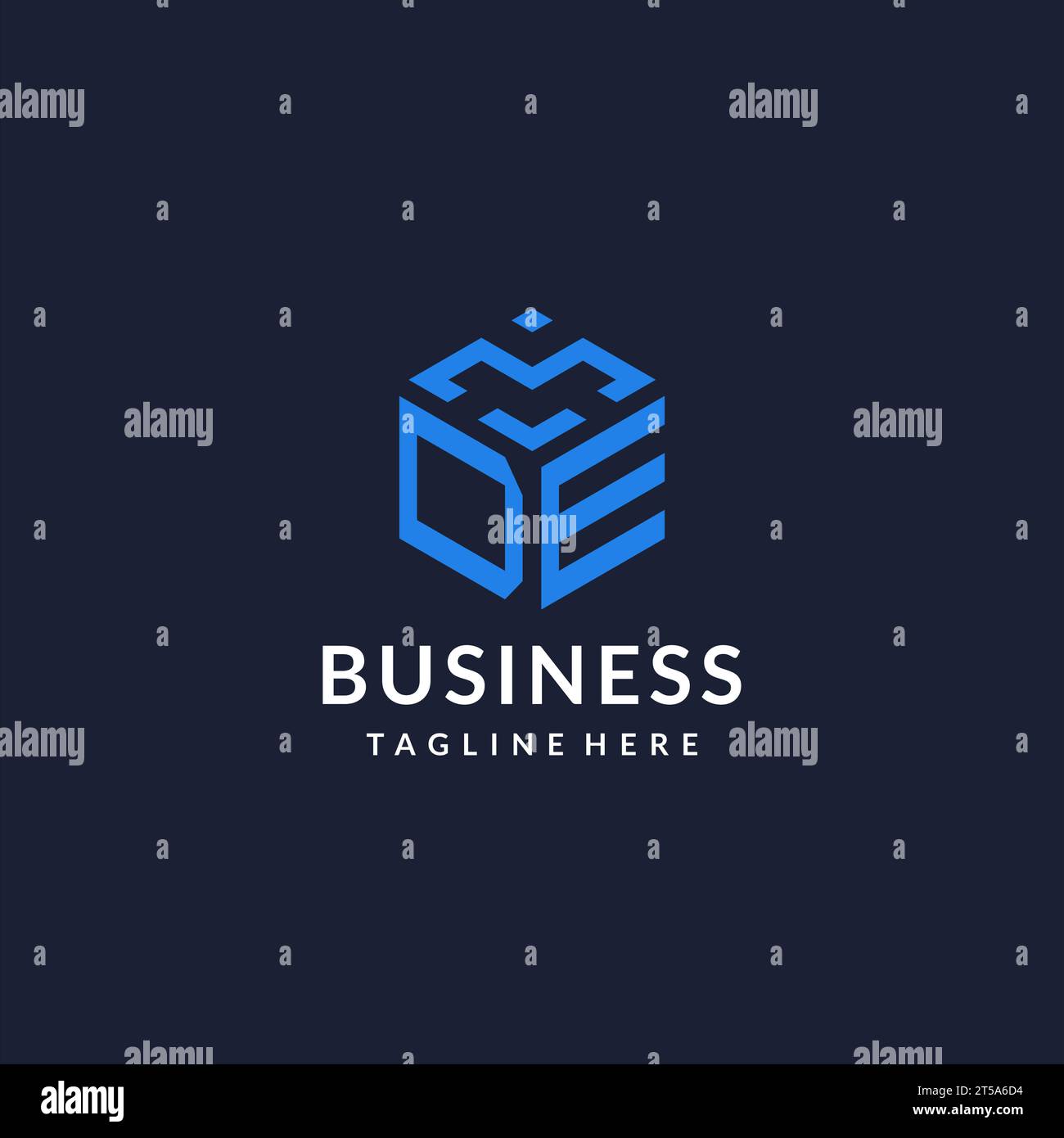 DE logo hexagon designs, best monogram initial logo with hexagonal ...