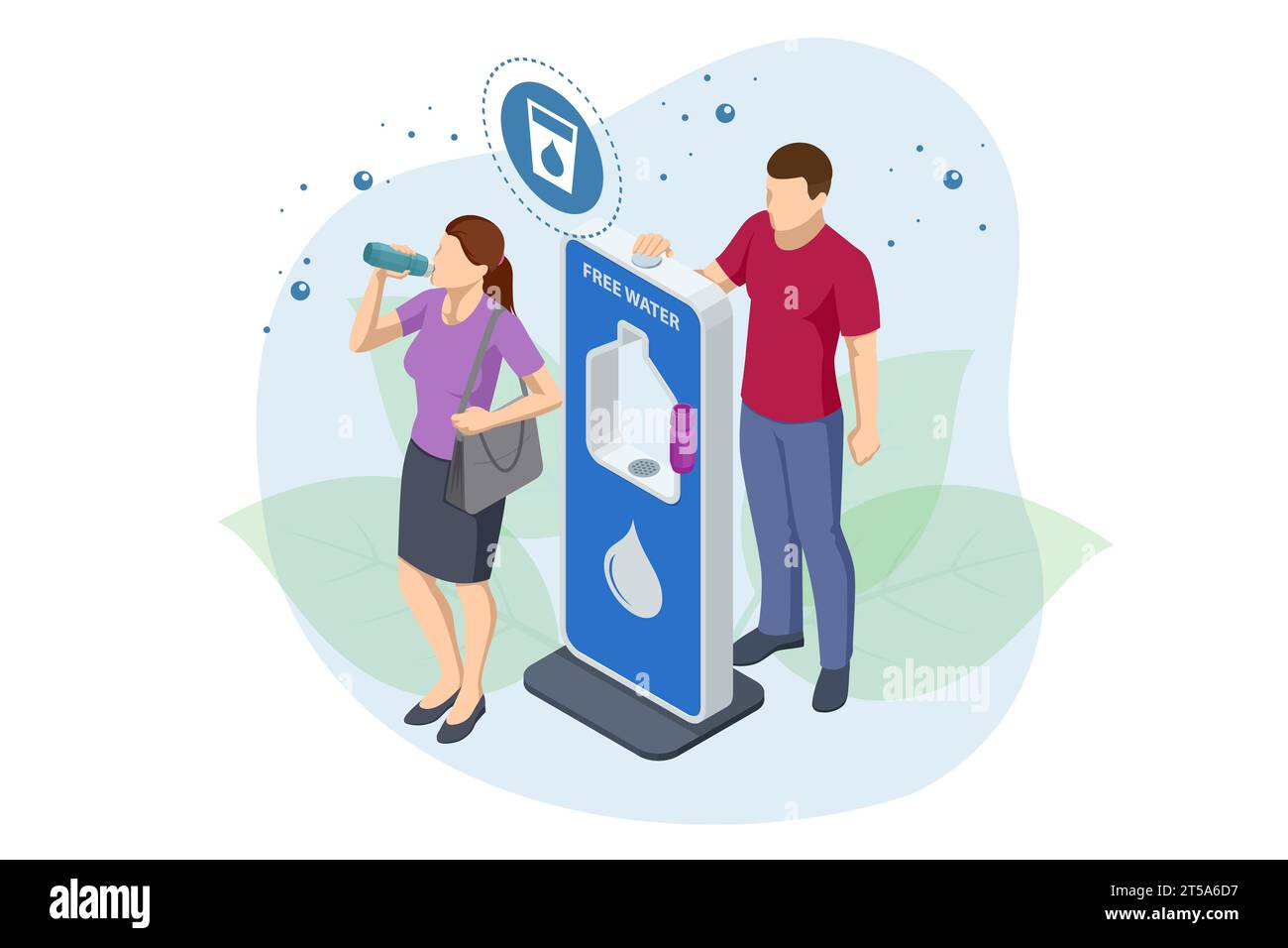 Isometric drinking water filling station, Refill, and Reusable bottle ...