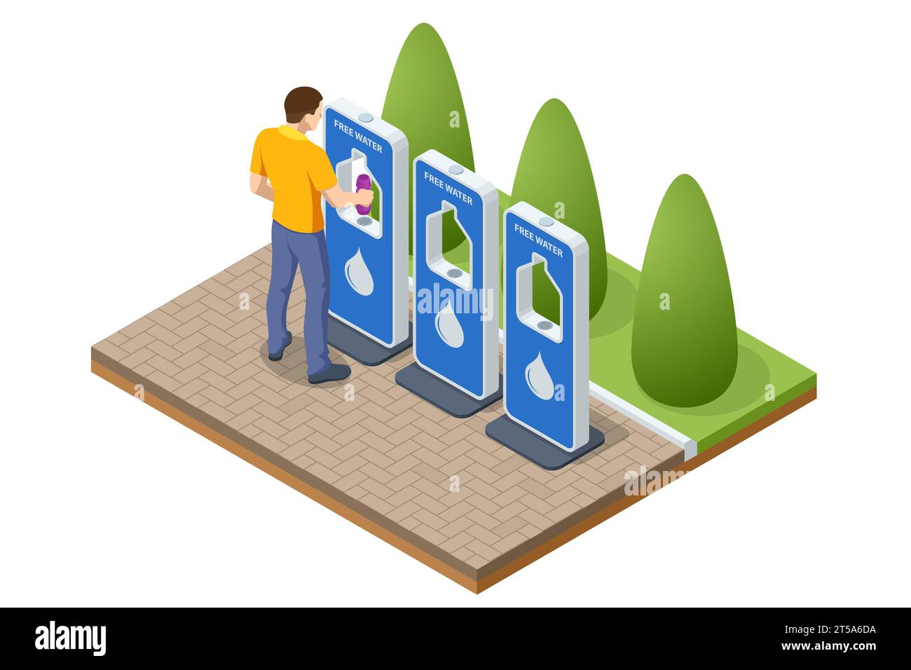 Isometric drinking water filling station, Refill, and Reusable bottle ...