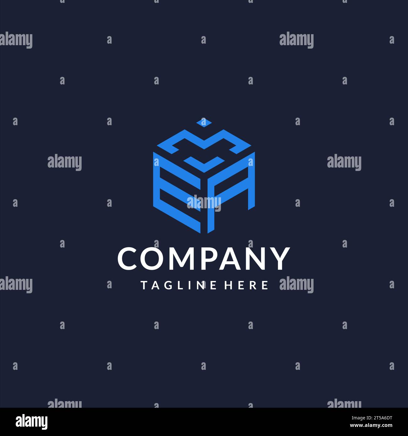 EA logo hexagon designs, best monogram initial logo with hexagonal ...