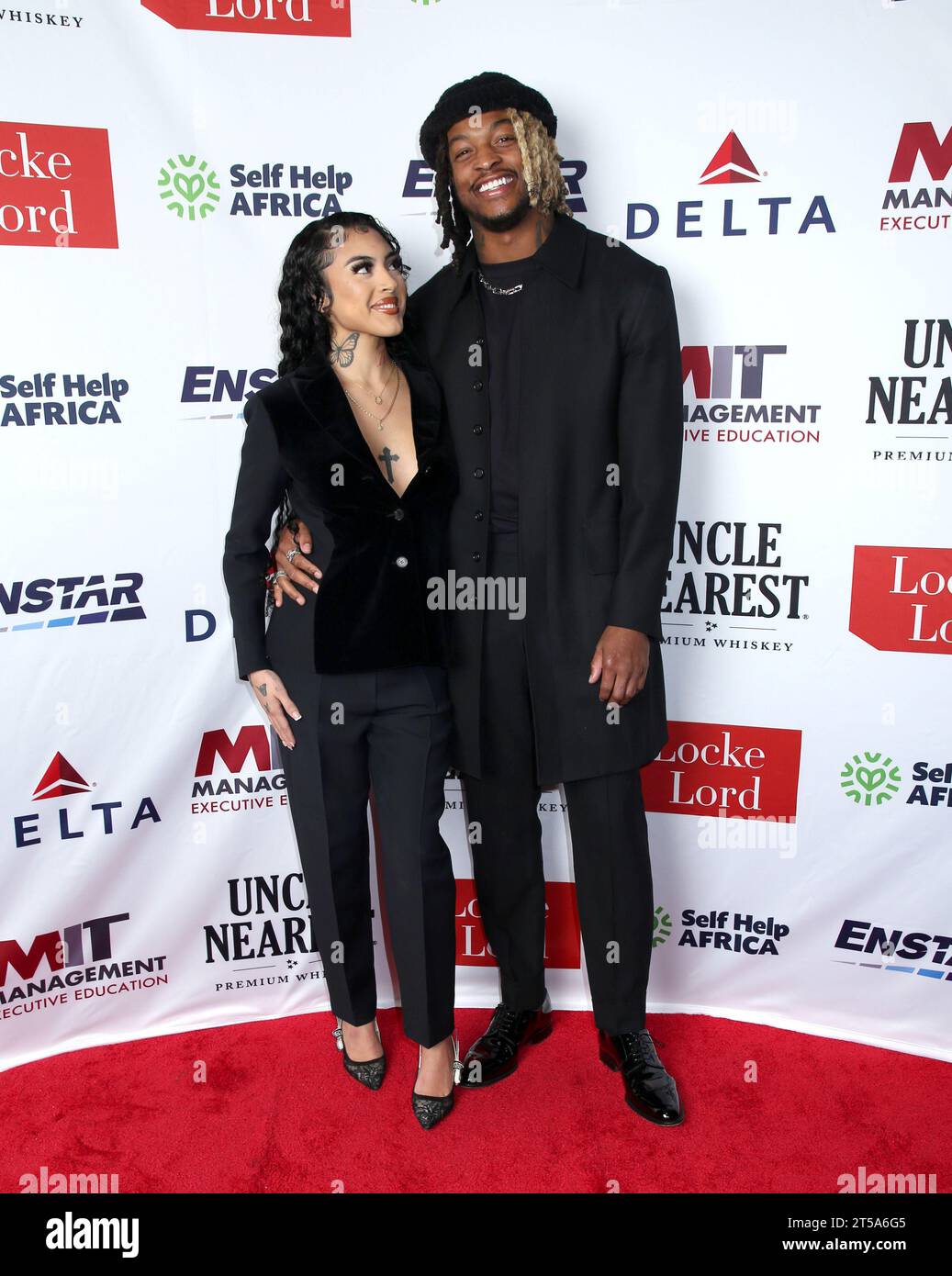 New York City, USA. 03rd Nov, 2023. Alisha Molina and Xavier McKinney ...