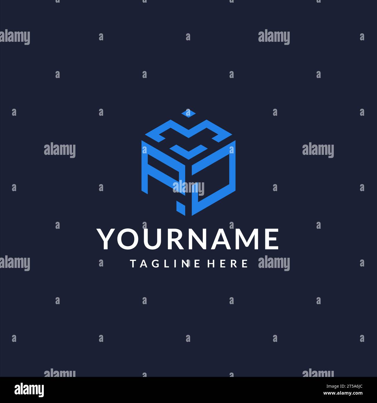 PJ logo hexagon designs, best monogram initial logo with hexagonal ...