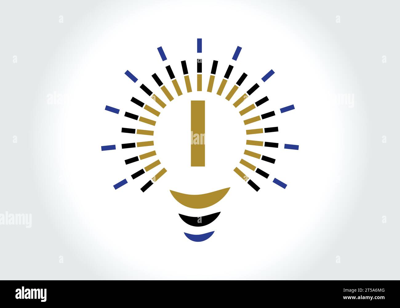 Letter I Electric Bulb Logo Design Vector Template. Light Bulb with ...