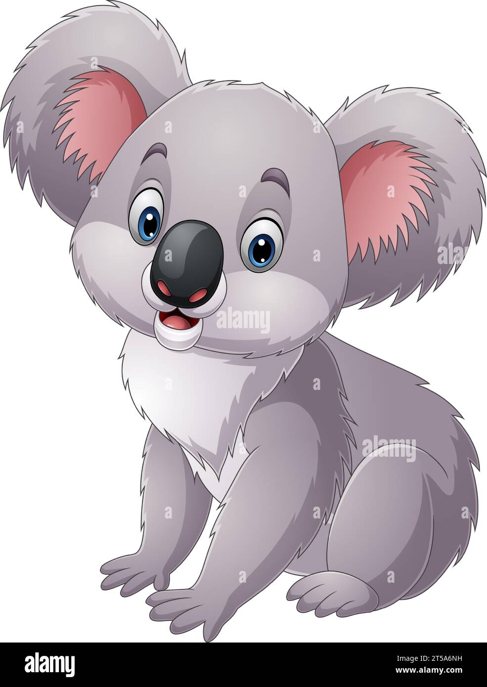 Cartoon funny little koala sitting Stock Vector Image & Art - Alamy