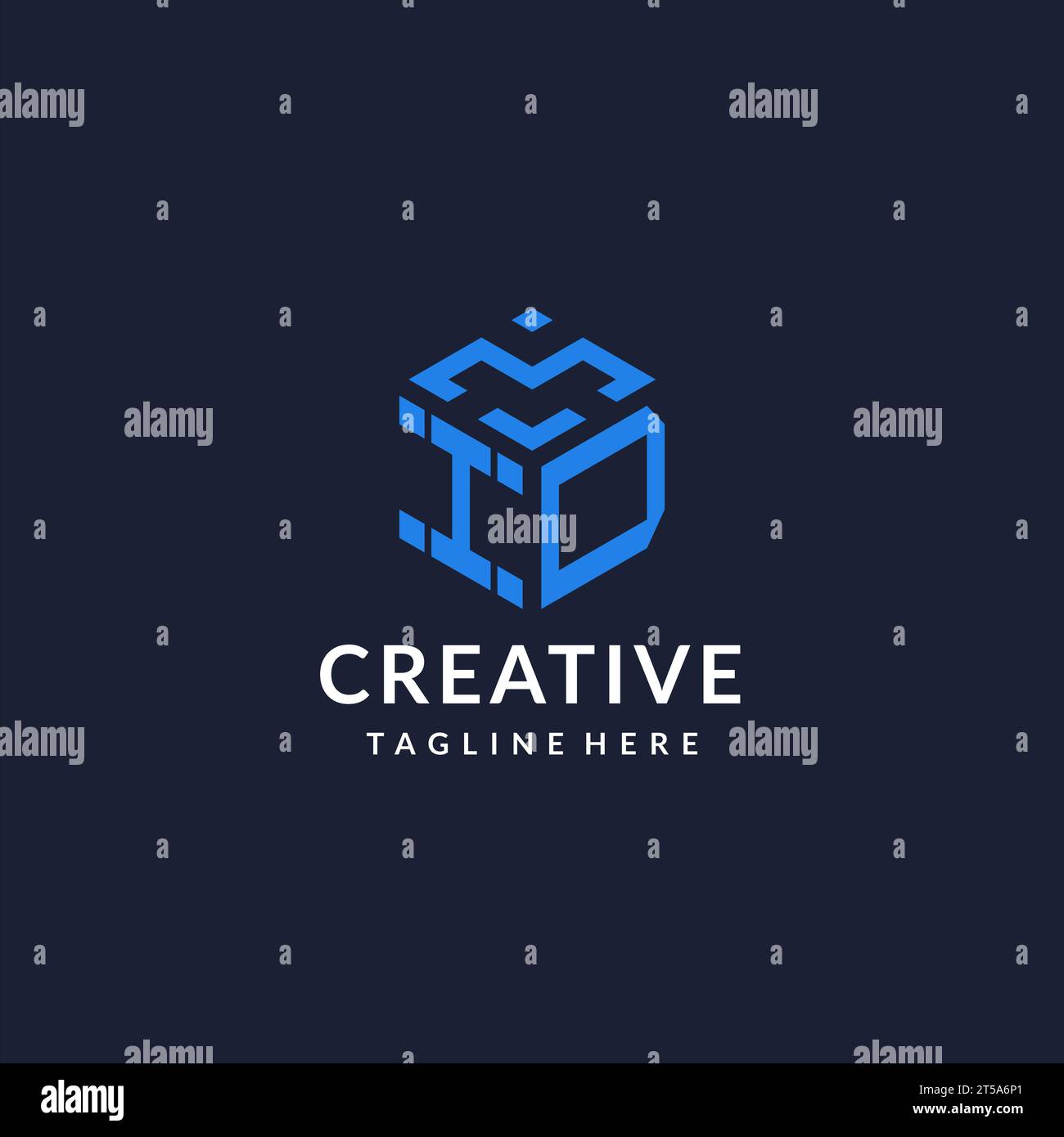 ID logo hexagon designs, best monogram initial logo with hexagonal ...