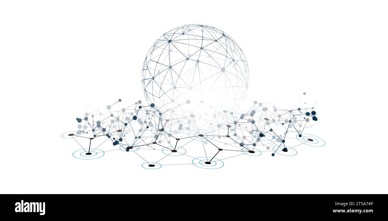 Black and White Modern Minimal Style Polygonal Networks Structure ...