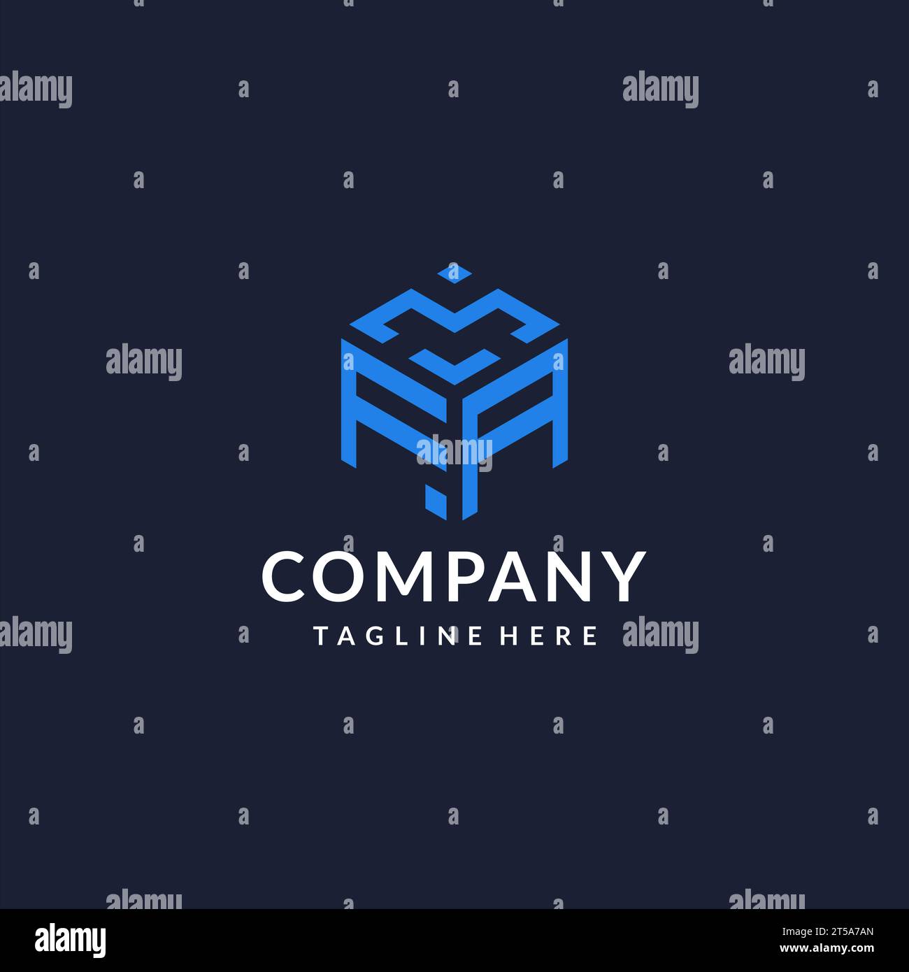 FA logo hexagon designs, best monogram initial logo with hexagonal ...