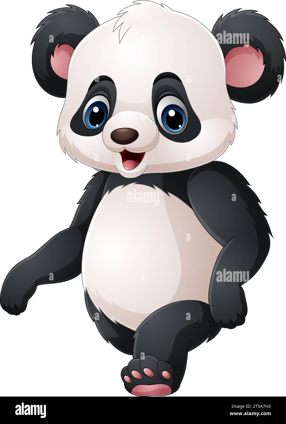 Cartoon cute little panda walking Stock Vector Image & Art - Alamy