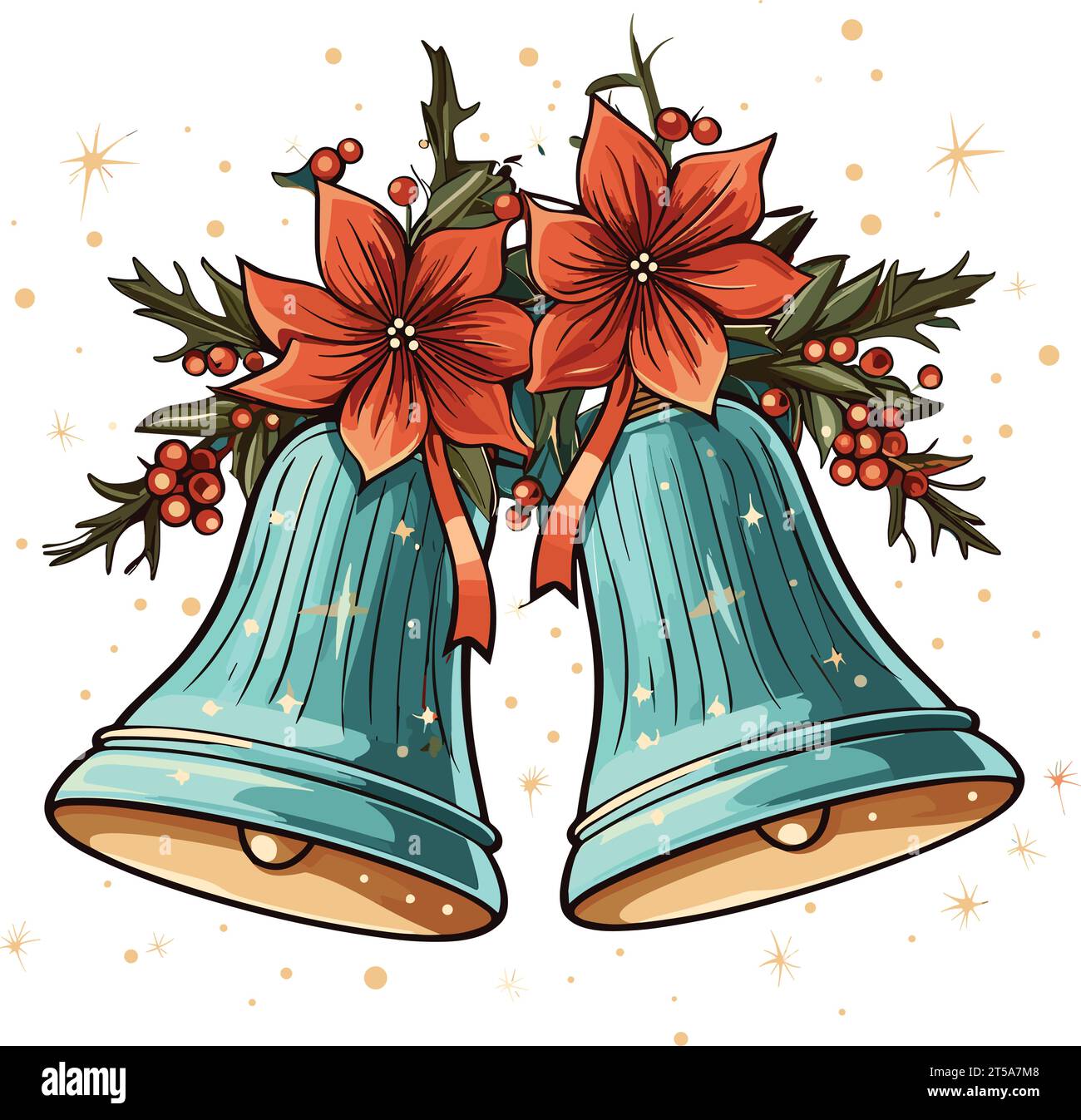 Jingle bells holly berries illustration Cut Out Stock Images & Pictures ...