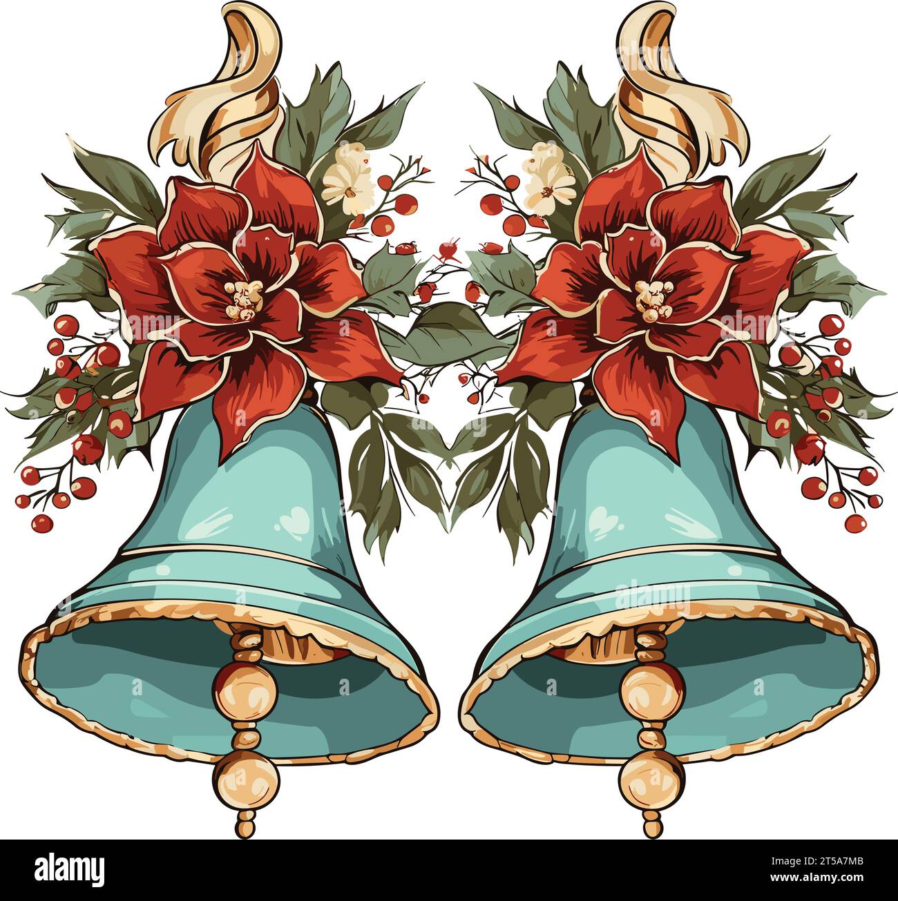 Jingle bells holly berries illustration Cut Out Stock Images & Pictures ...