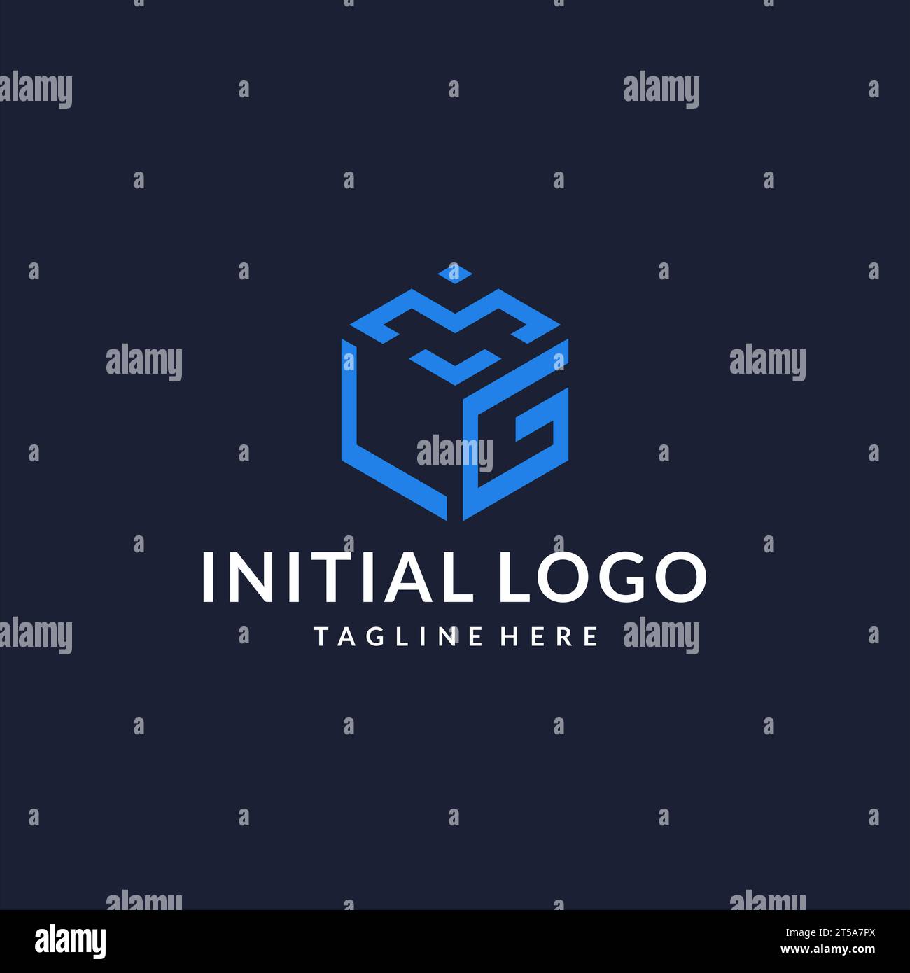 LG logo hexagon designs, best monogram initial logo with hexagonal shape design ideas ...