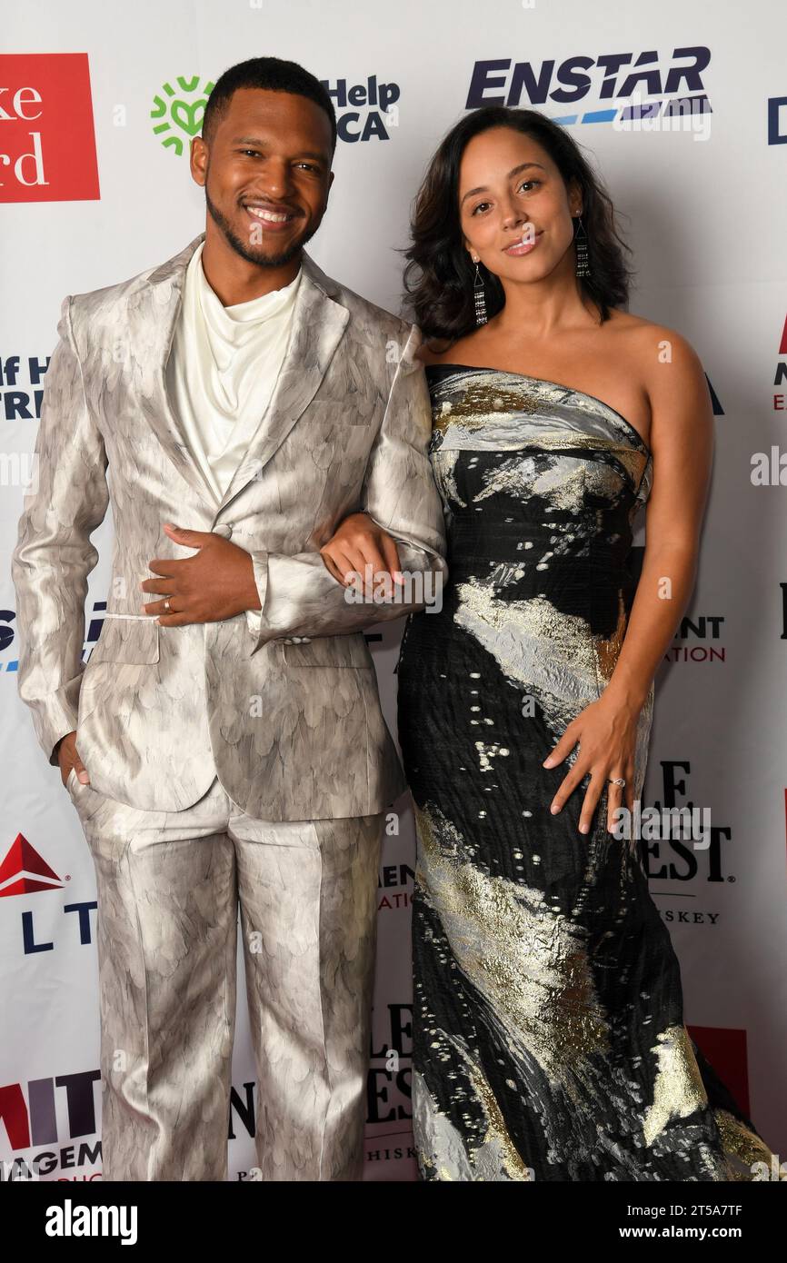 New York, USA. 03rd Nov, 2023. Lovell Adams-Gray and Kiana Madeira ...