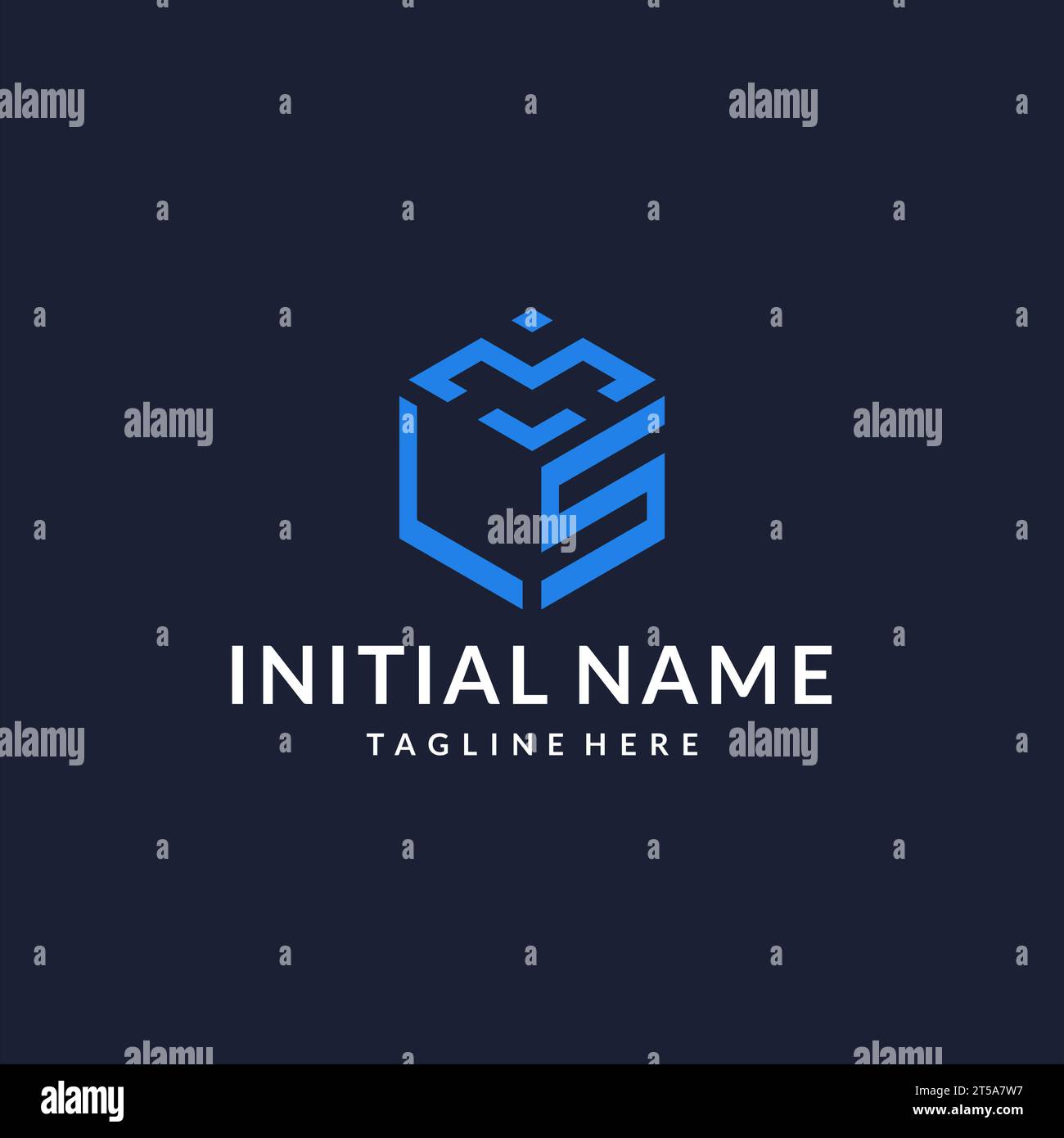 LS logo hexagon designs, best monogram initial logo with hexagonal ...