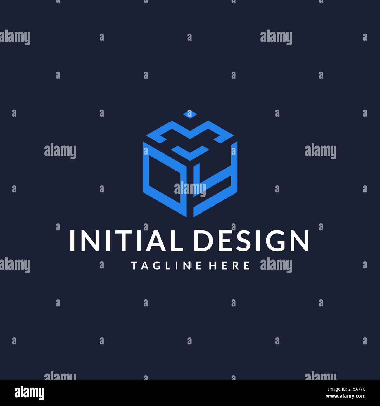 OY logo hexagon designs, best monogram initial logo with hexagonal ...