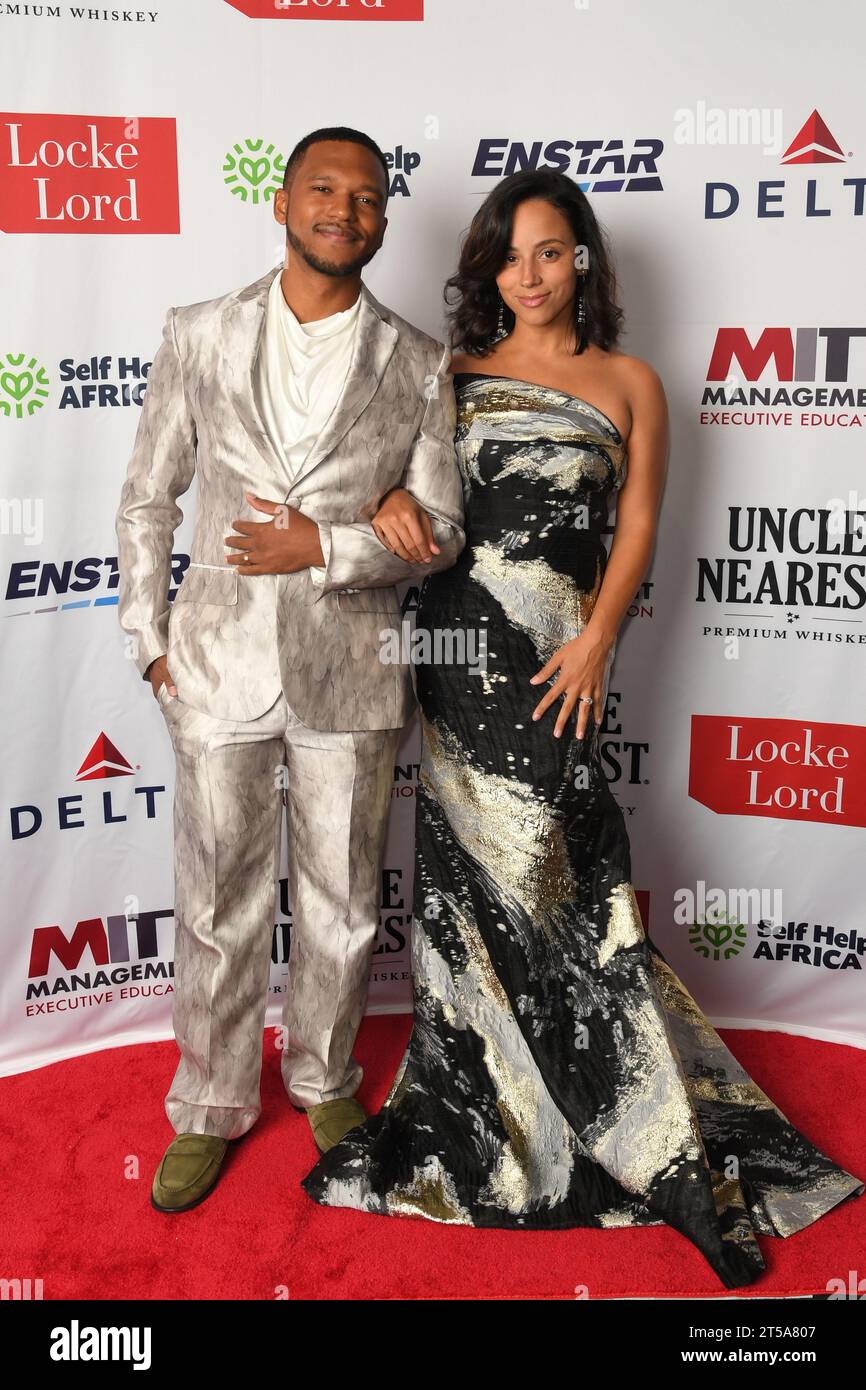 New York, USA. 03rd Nov, 2023. Lovell Adams-Gray and Kiana Madeira ...