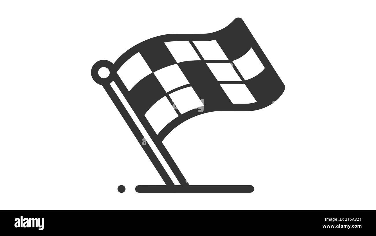 Checkered racing flag icon. Starting flag auto and moto racing. Sport ...
