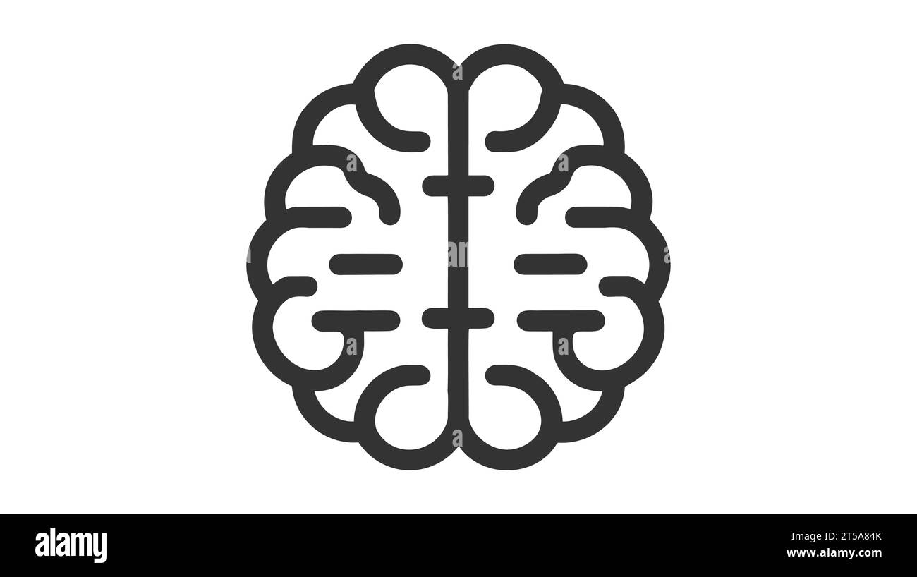 Human brain medical vector icon illustration isolated on white ...